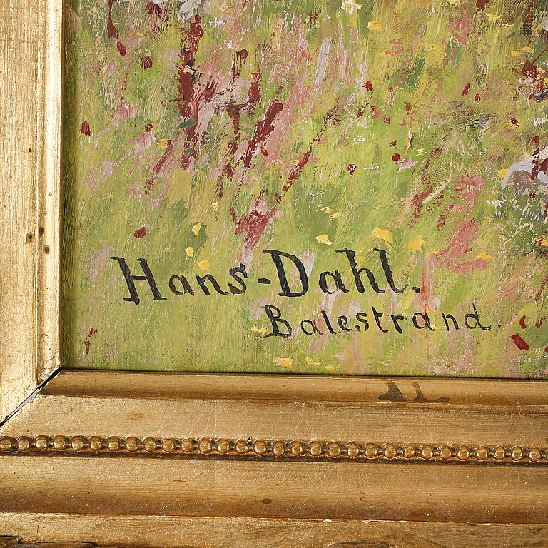 HANS DAHL, oil on canvas, signed. - Bukowskis