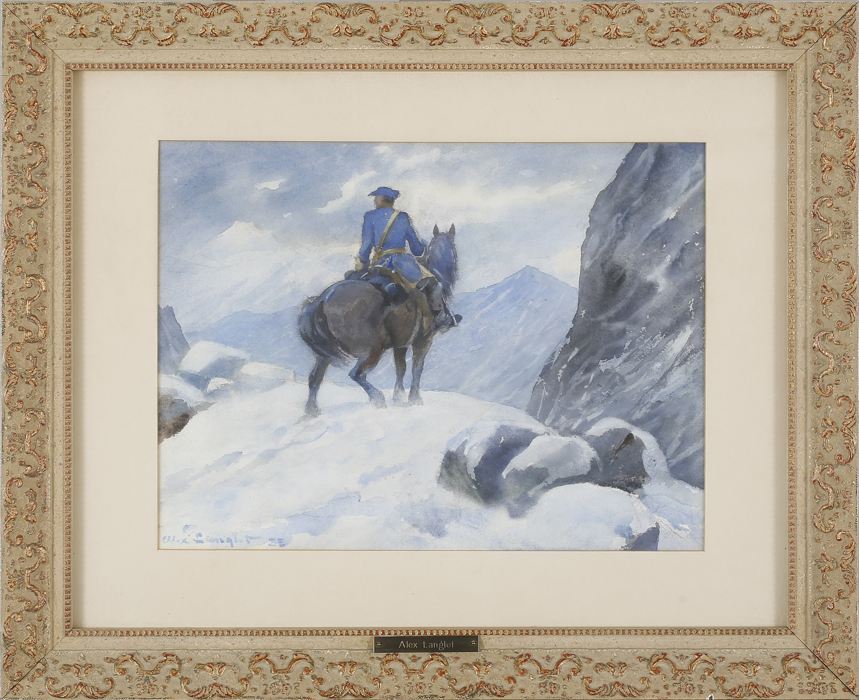 ALEXANDER LANGLET, akvarell, signerad. - Bukowskis