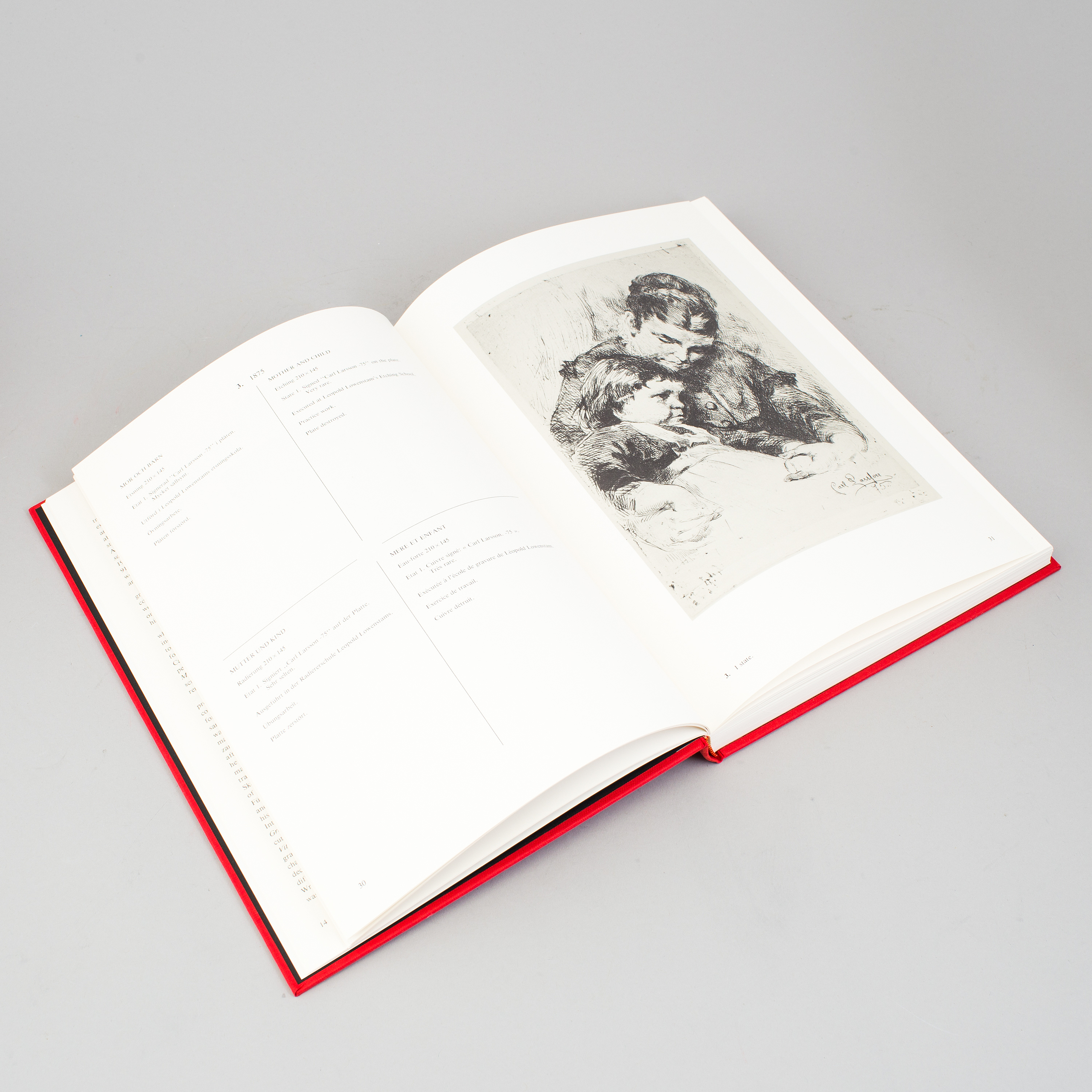 CARL LARSSON GRAPHIC WORKS, 10 Complete catalogue, published by Hjert ...