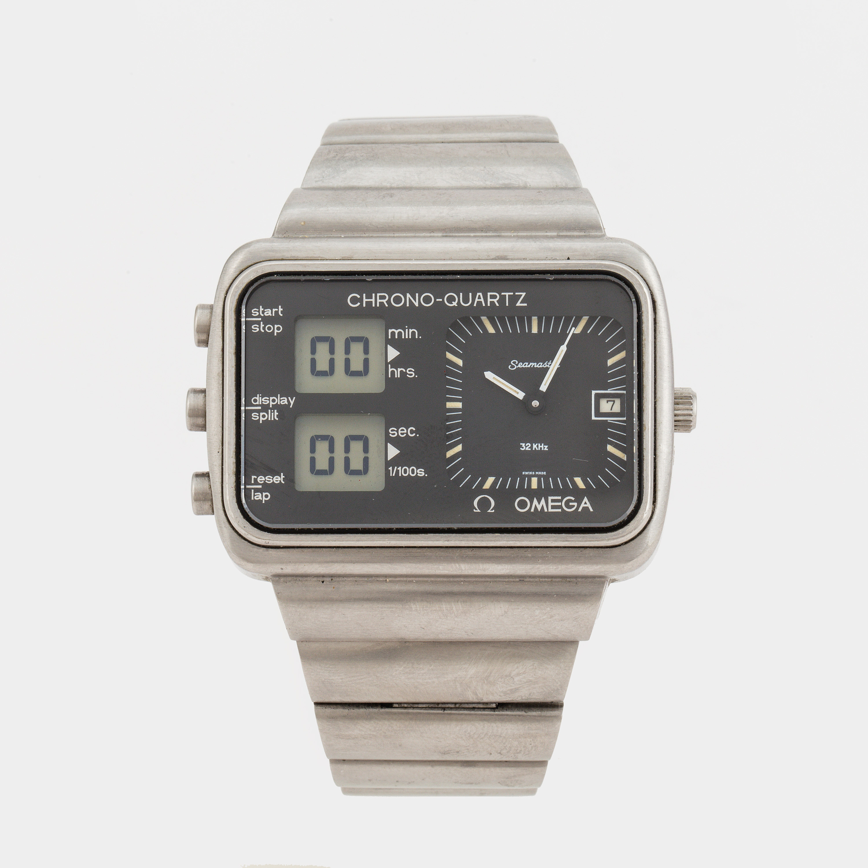 OMEGA, Seamaster, Chrono-Quartz, "Albatros", armbandsur, 46,7 x 34 mm ...