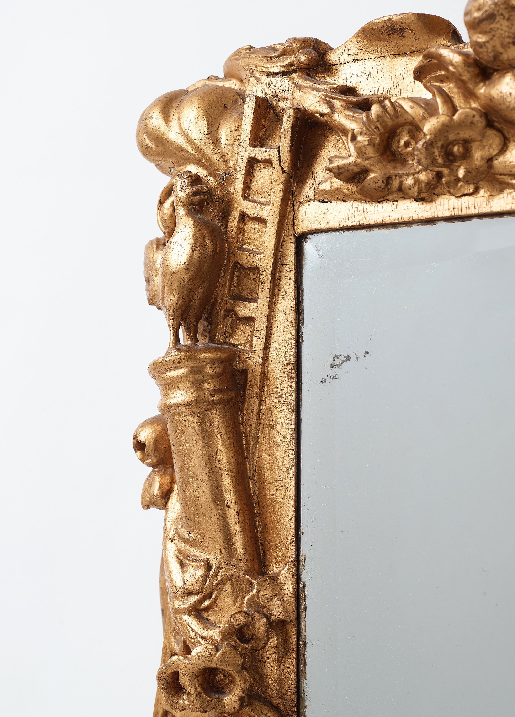 Barock, A Baroque late 17th Century mirror. - Bukowskis