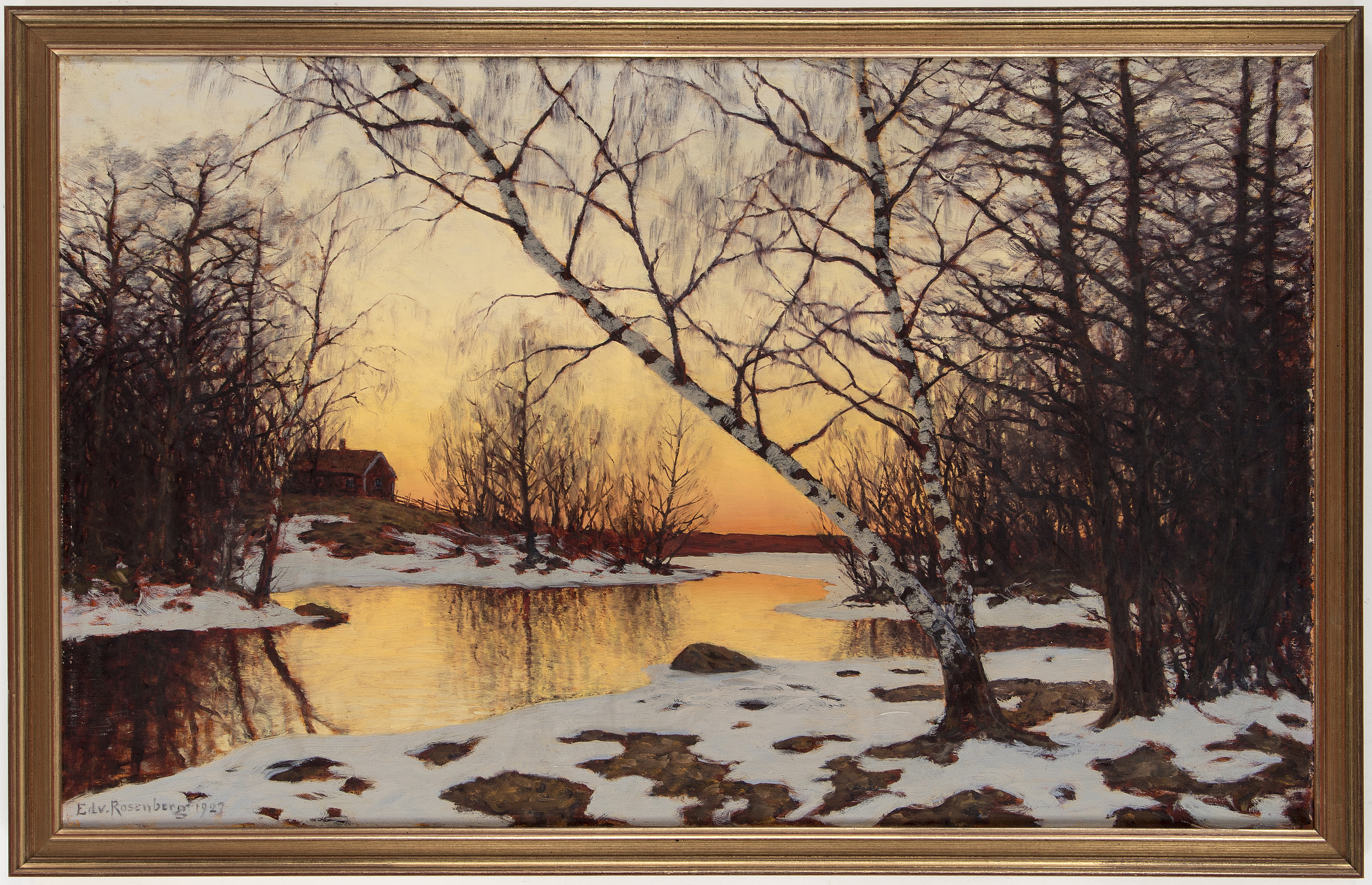 EDVARD ROSENBERG, olja på duk. Signerad och daterad 1927. - Bukowskis