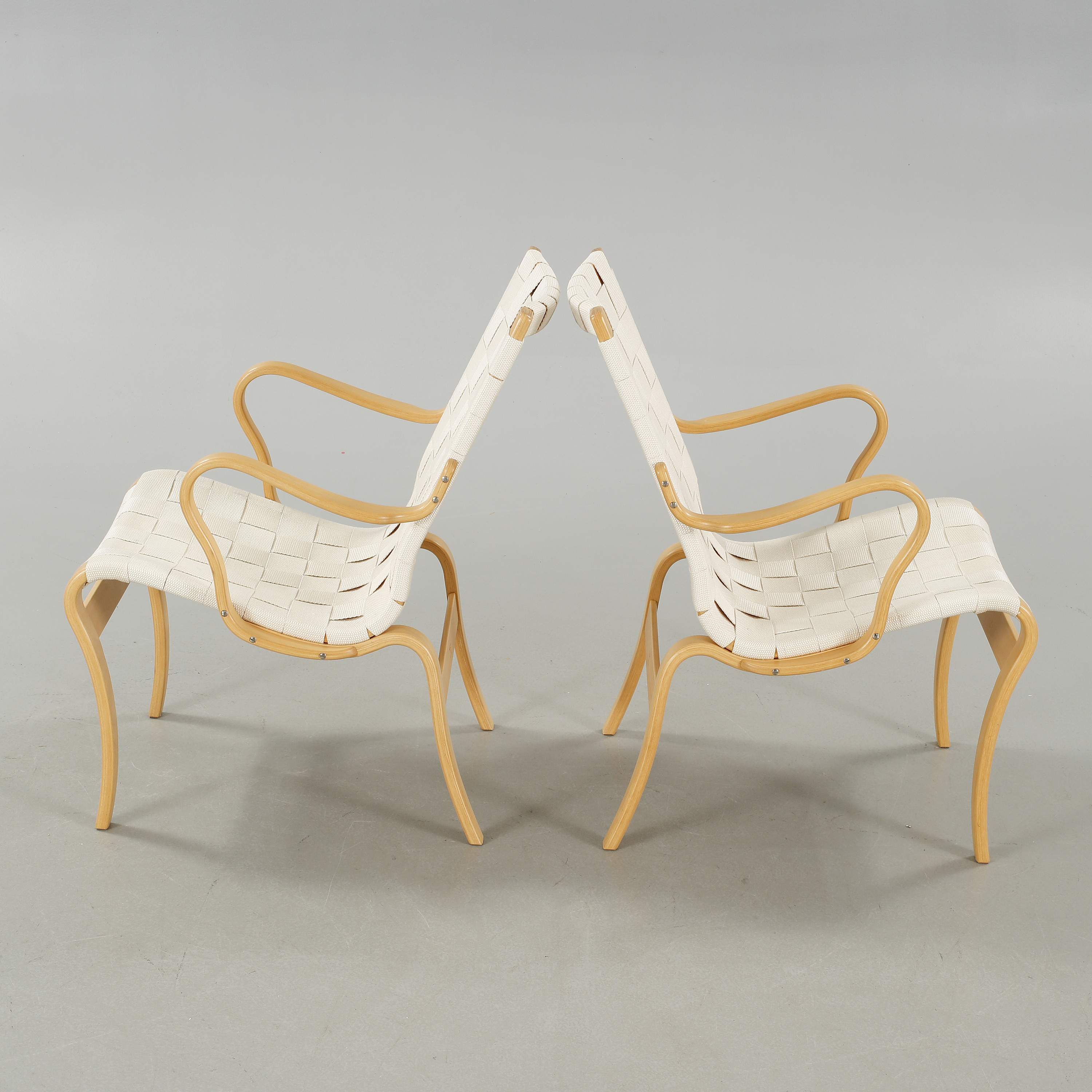 A pair of "Mina" armchairs by Bruno Mathsson, Bruno Mathsson ...