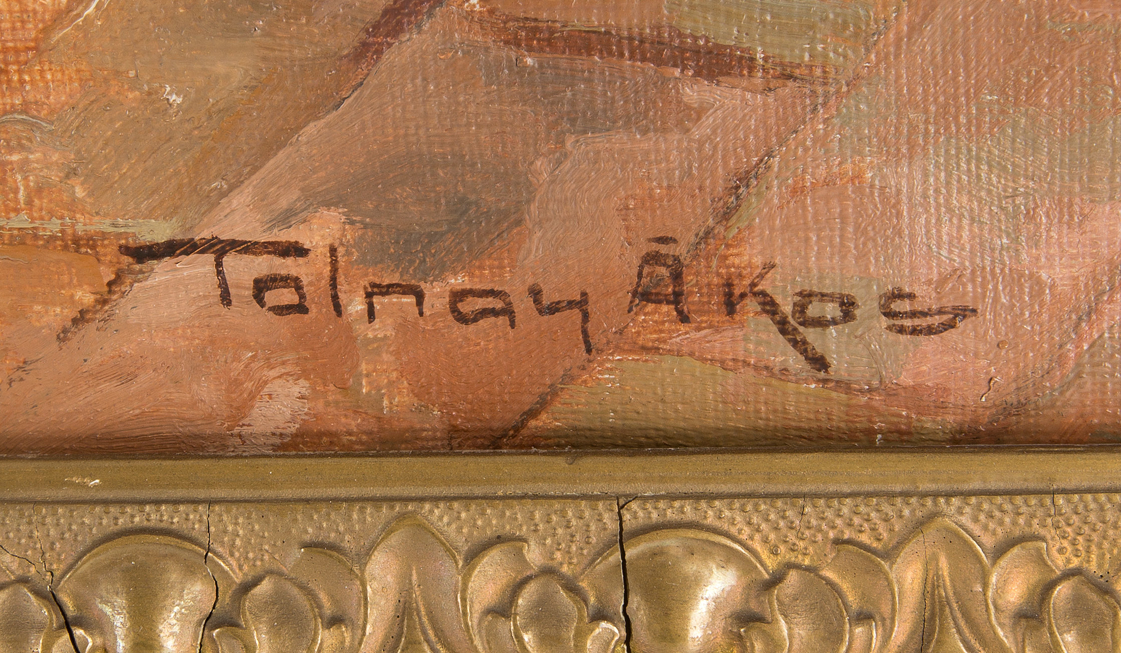 AKOS TOLNAY, oil on canvas, signed. - Bukowskis