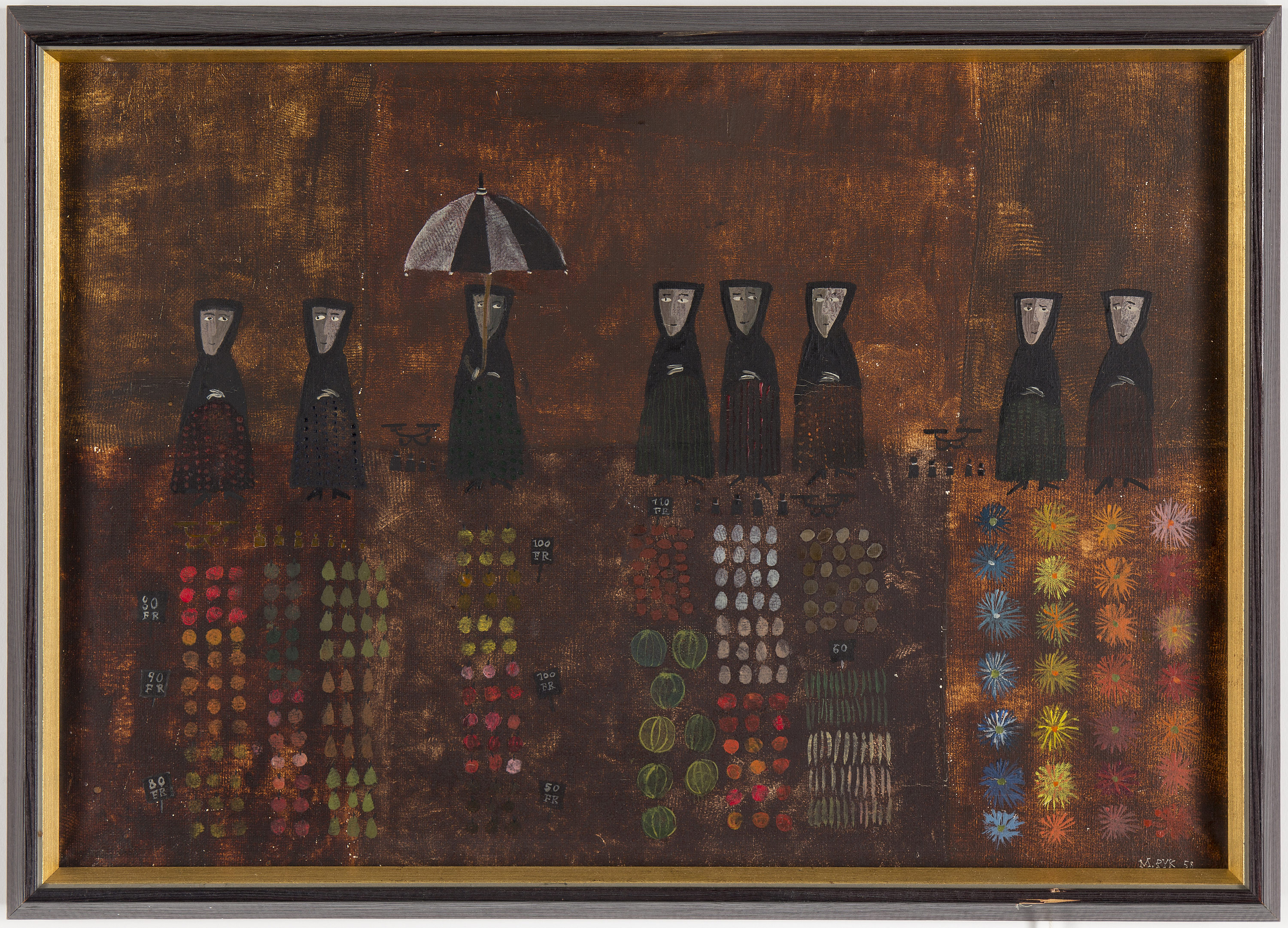 MADELEINE PYK, oil on canvas, signed and dated -58. - Bukowskis