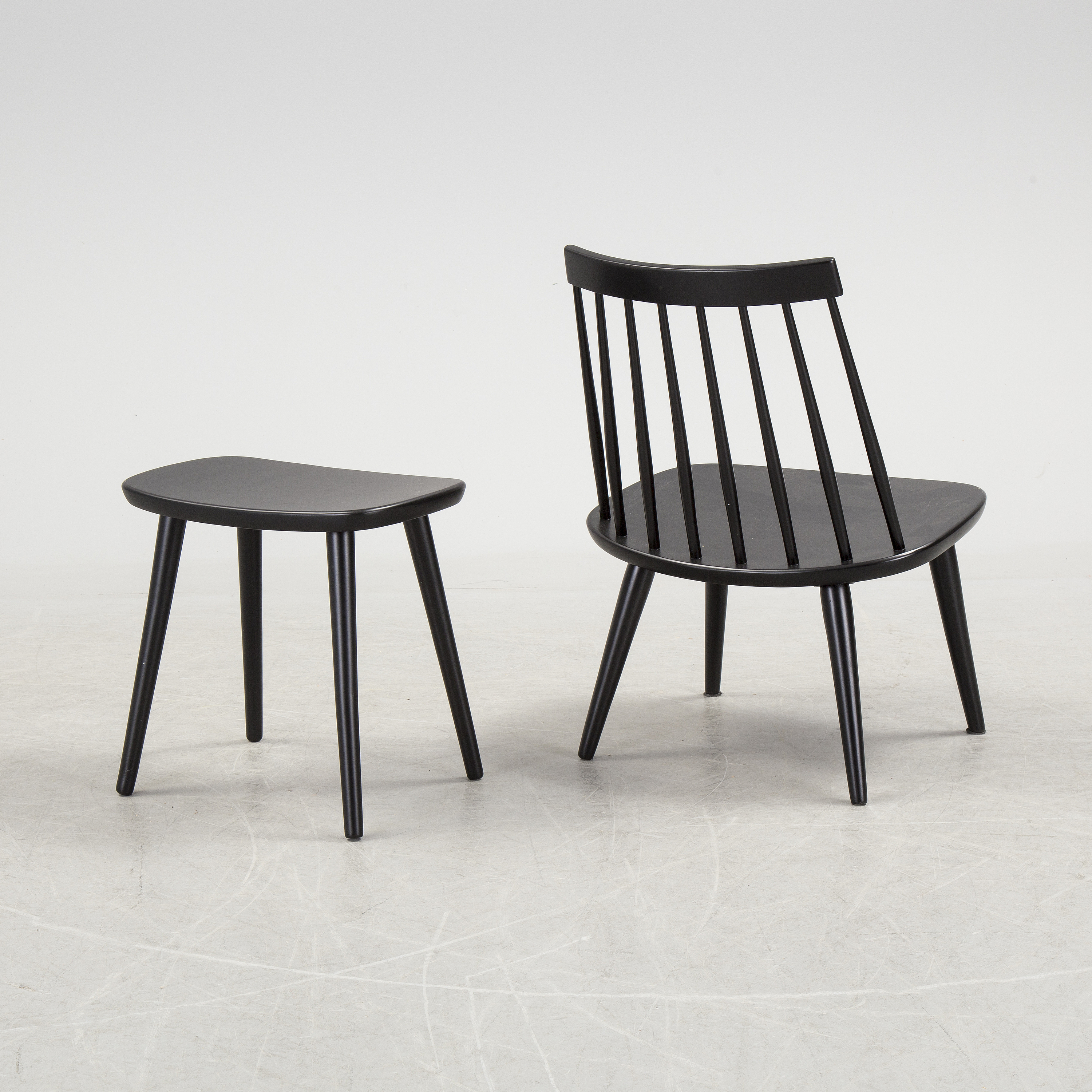 YNGVE EKSTRÖM, stol och pall, "Sibbo" och "Palle", 1900-talests mitt ...