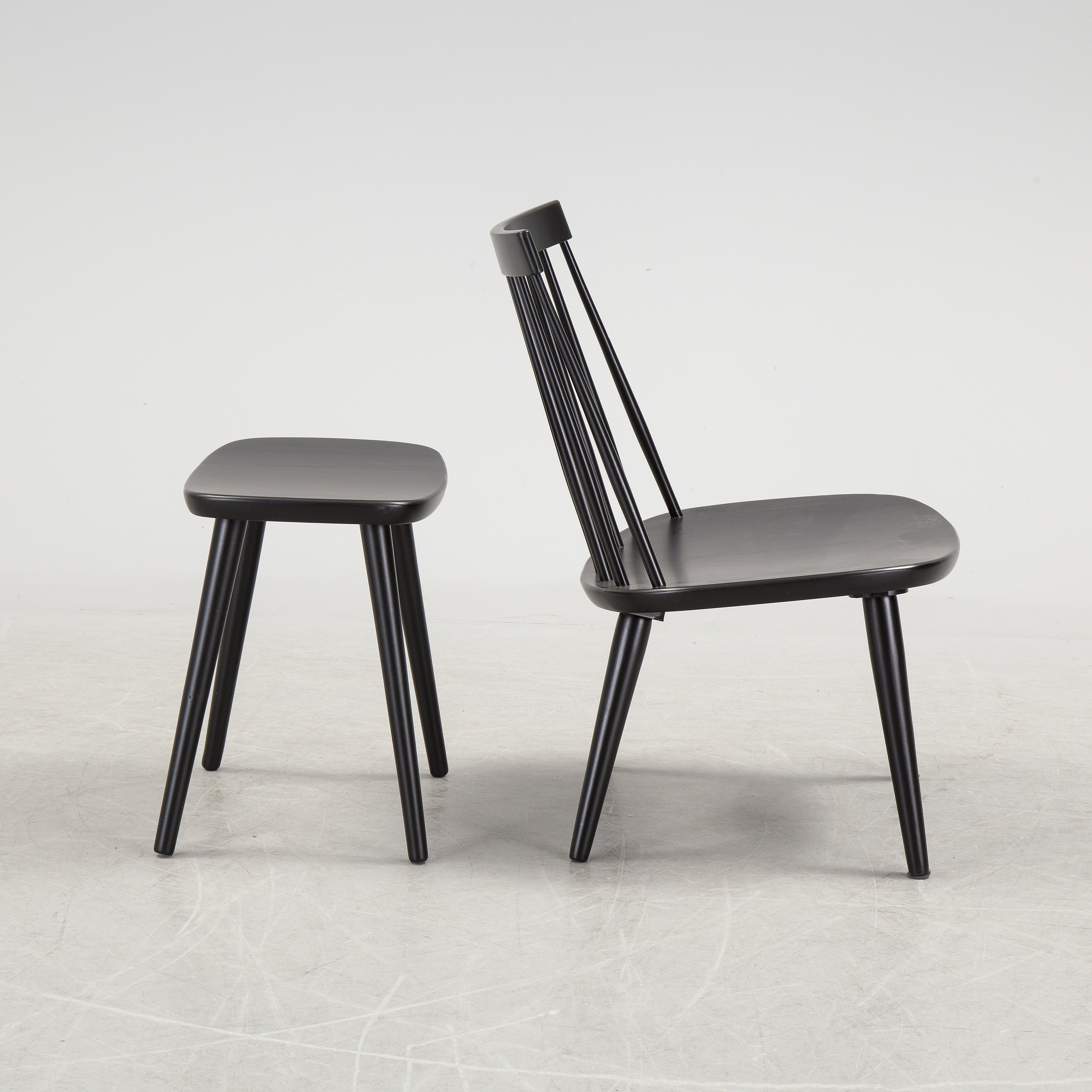 YNGVE EKSTRÖM, stol och pall, "Sibbo" och "Palle", 1900-talests mitt ...