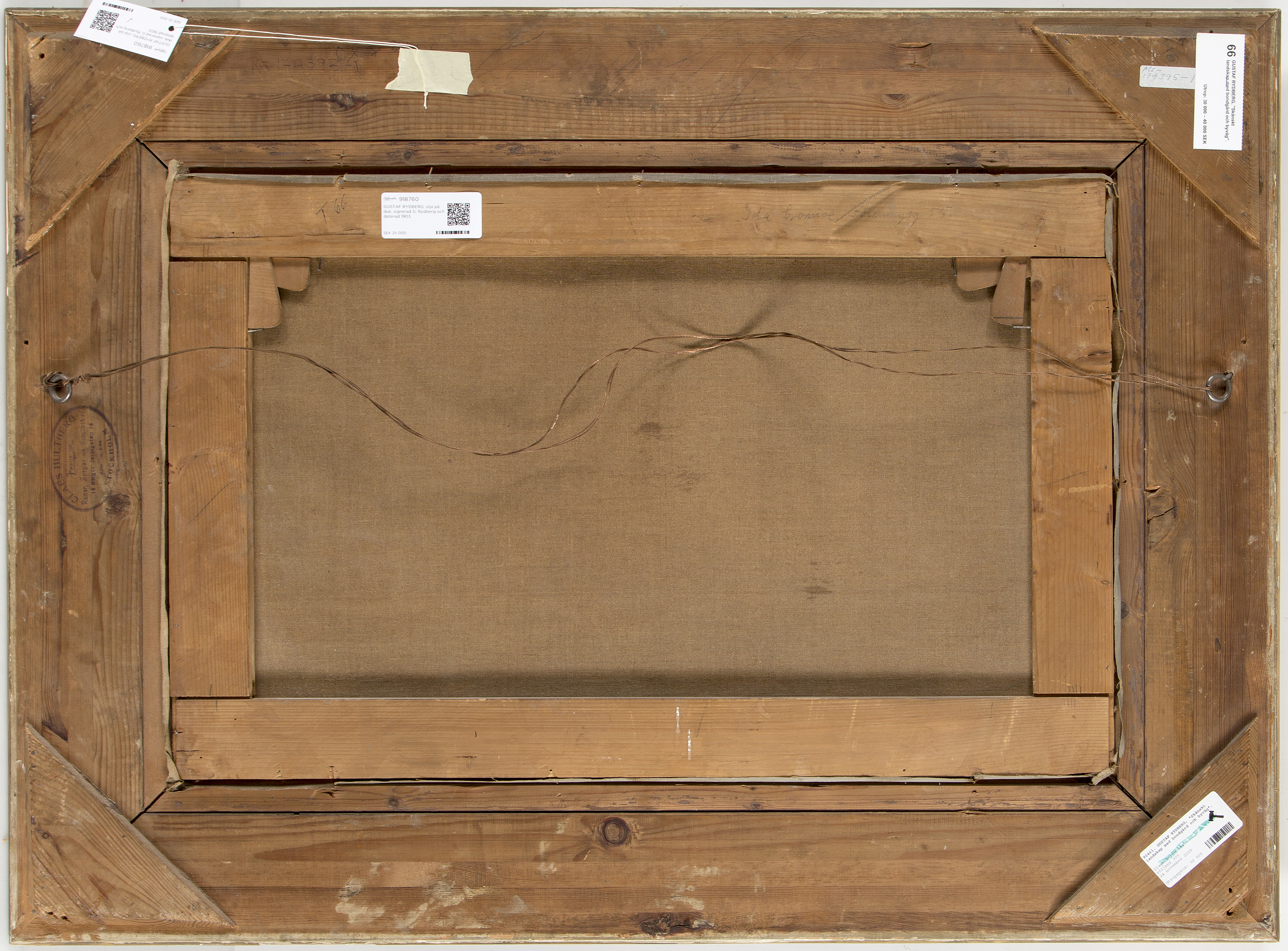 GUSTAF RYDBERG, oil on canvas, signed and dated 1903. - Bukowskis