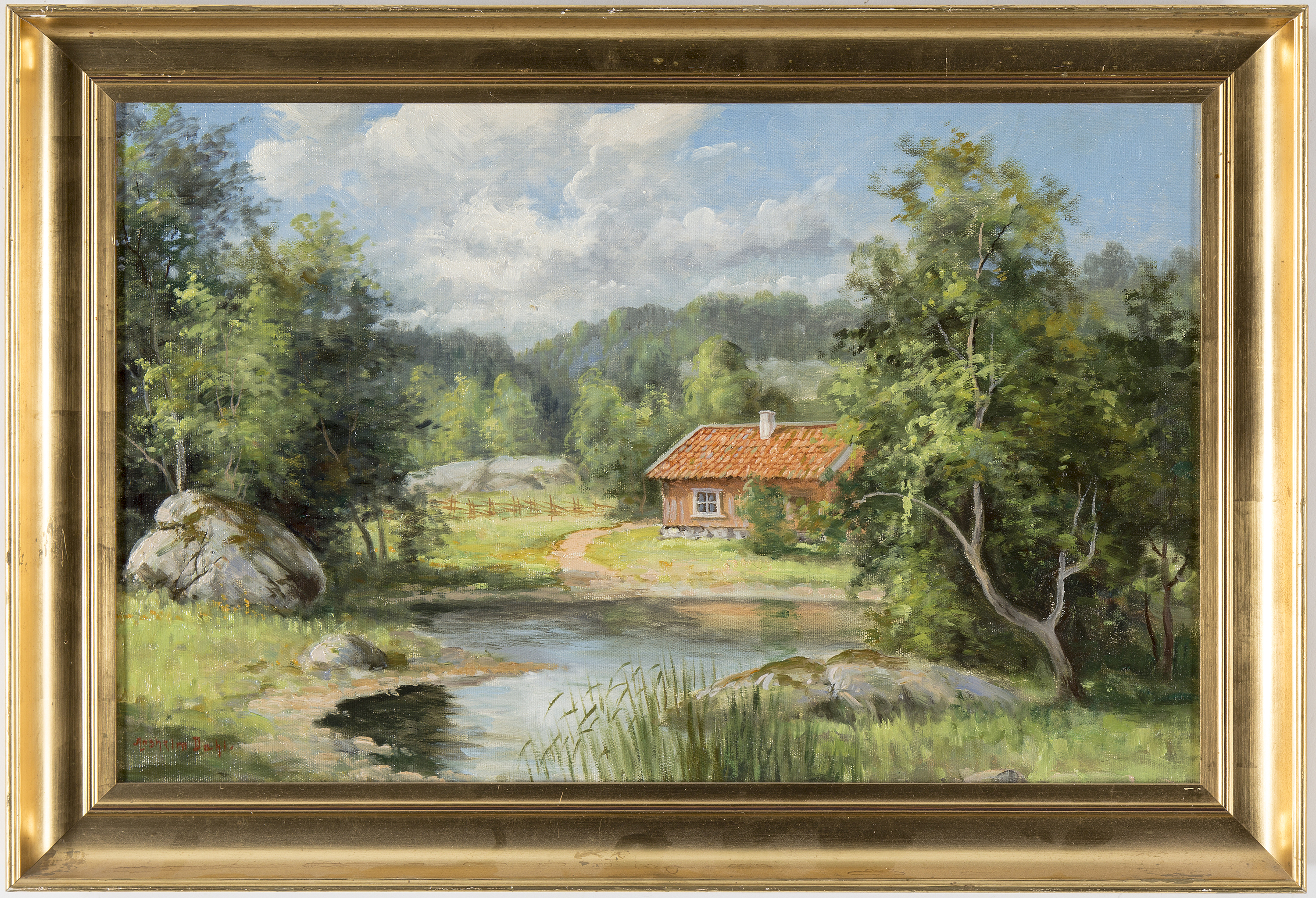 ANSHELM DAHL, oil on canvas, signed. - Bukowskis