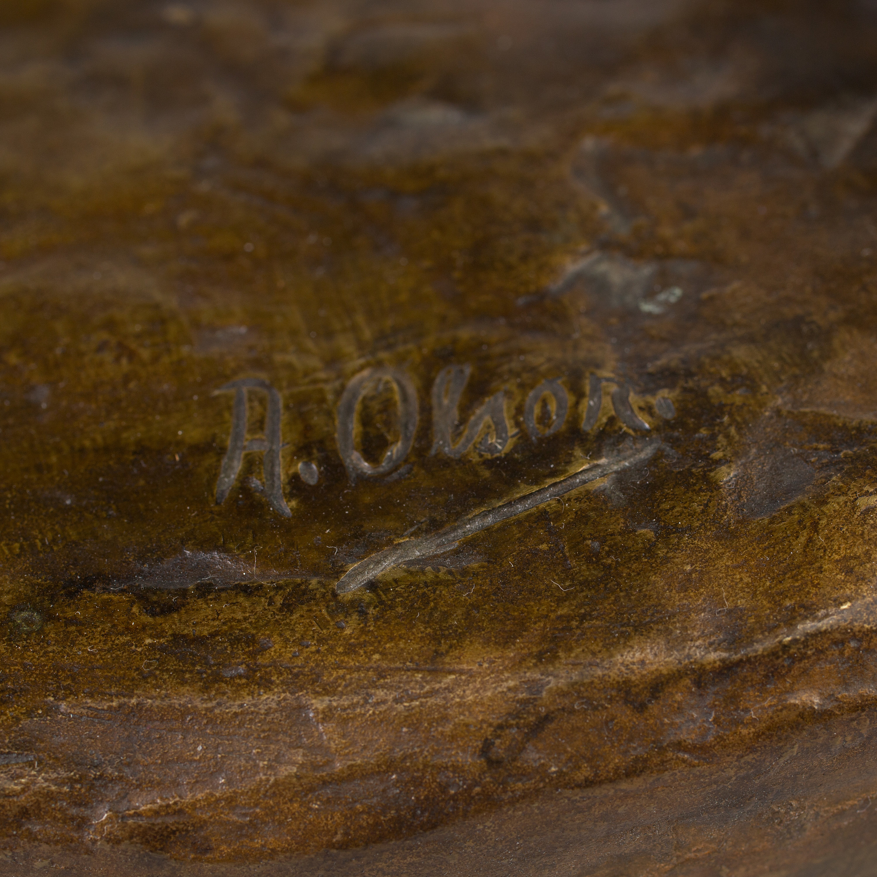 ANDERS OLSON, a bronze sculpture signed A. Olson. - Bukowskis