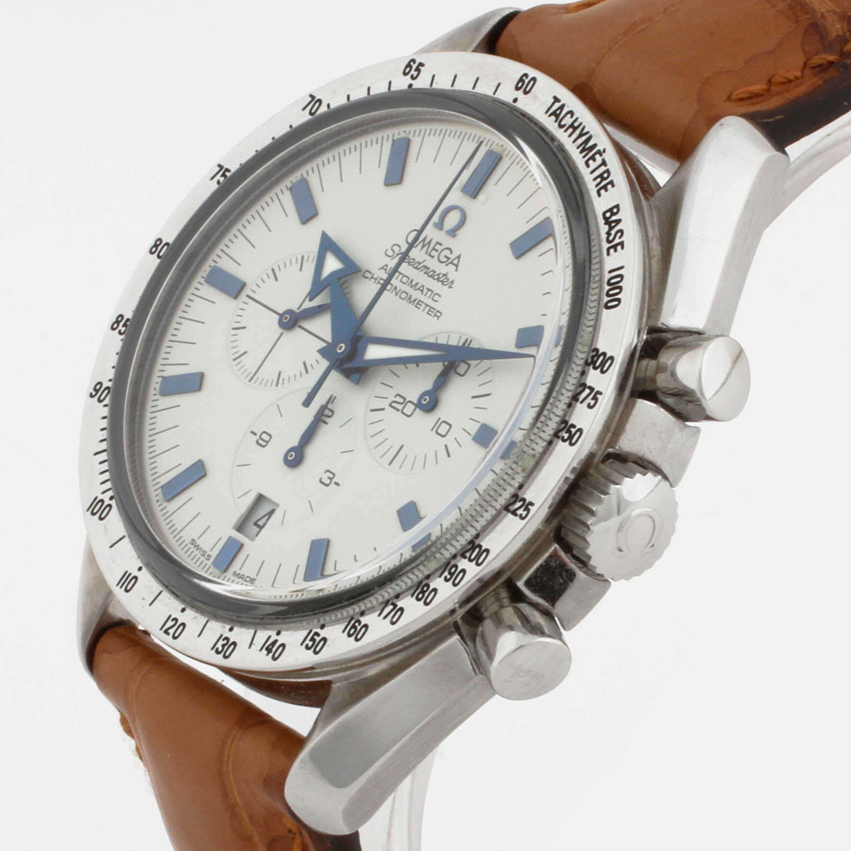 OMEGA, Broad Arrow, "Tachymètre Base 1000", armbandsur, 42 mm ...