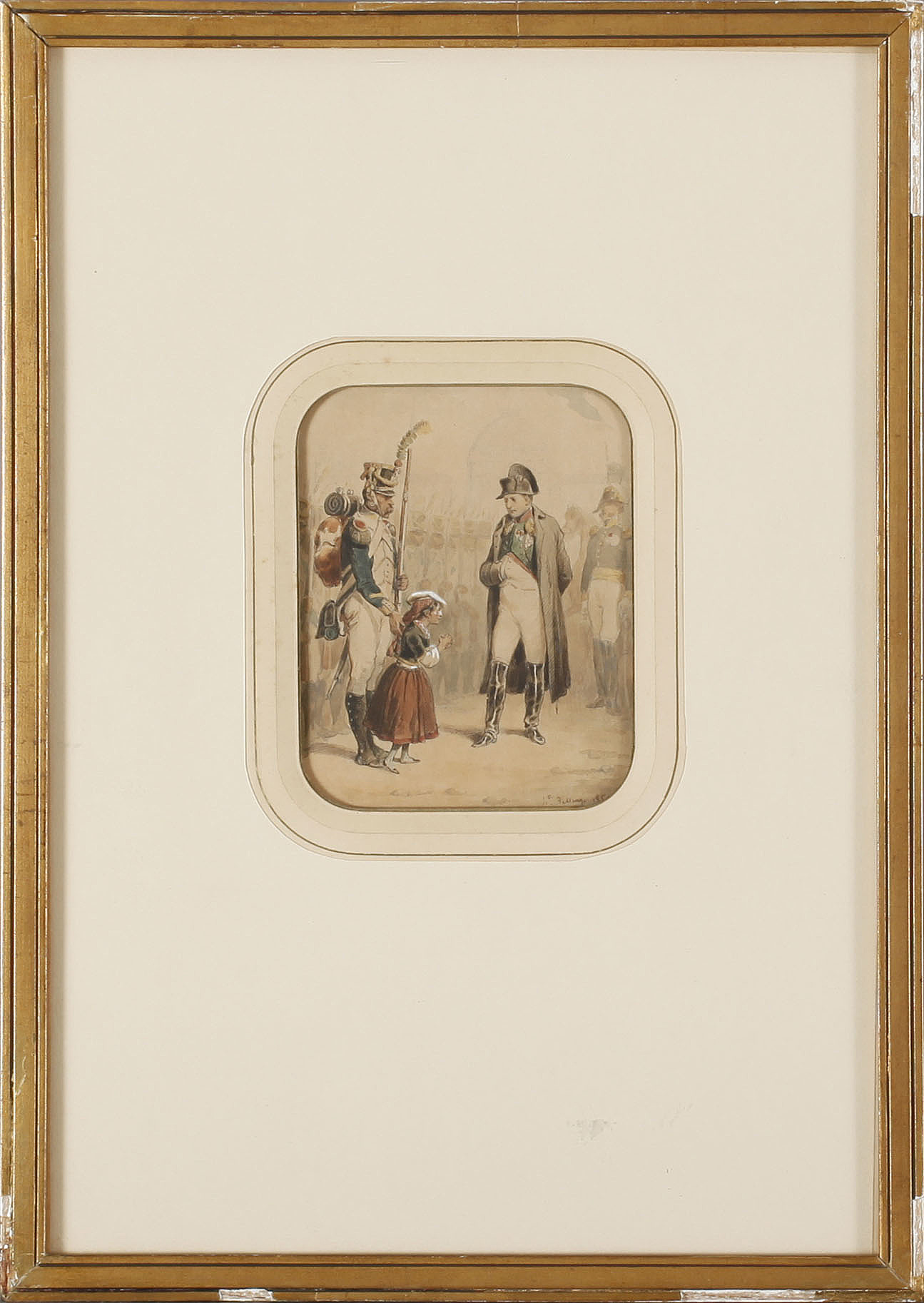 JOSEPH L. HIPPOLYTE BELLANGÉ, watercolor, signed and dated 1850 ...