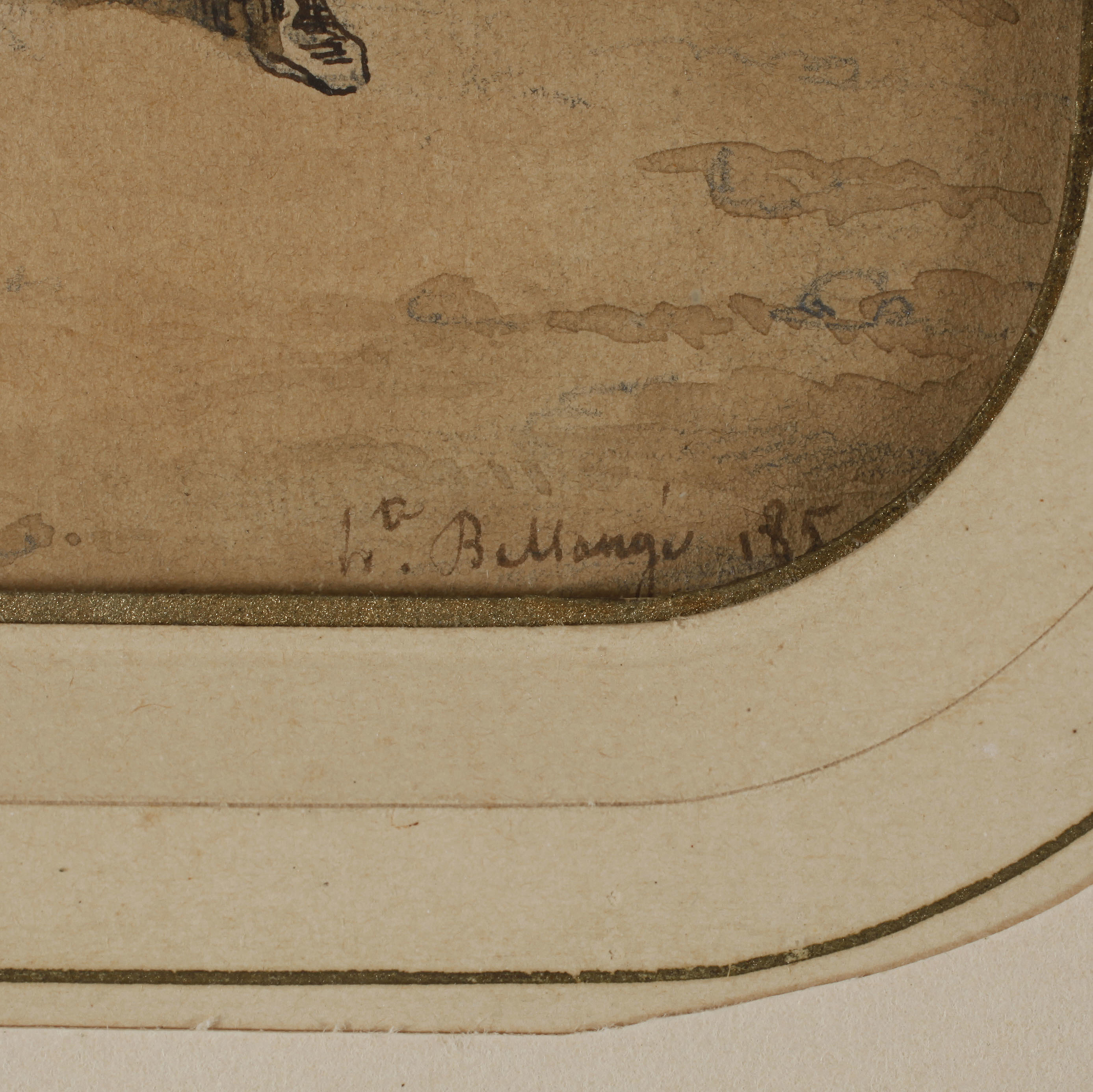 JOSEPH L. HIPPOLYTE BELLANGÉ, watercolor, signed and dated 1850 ...