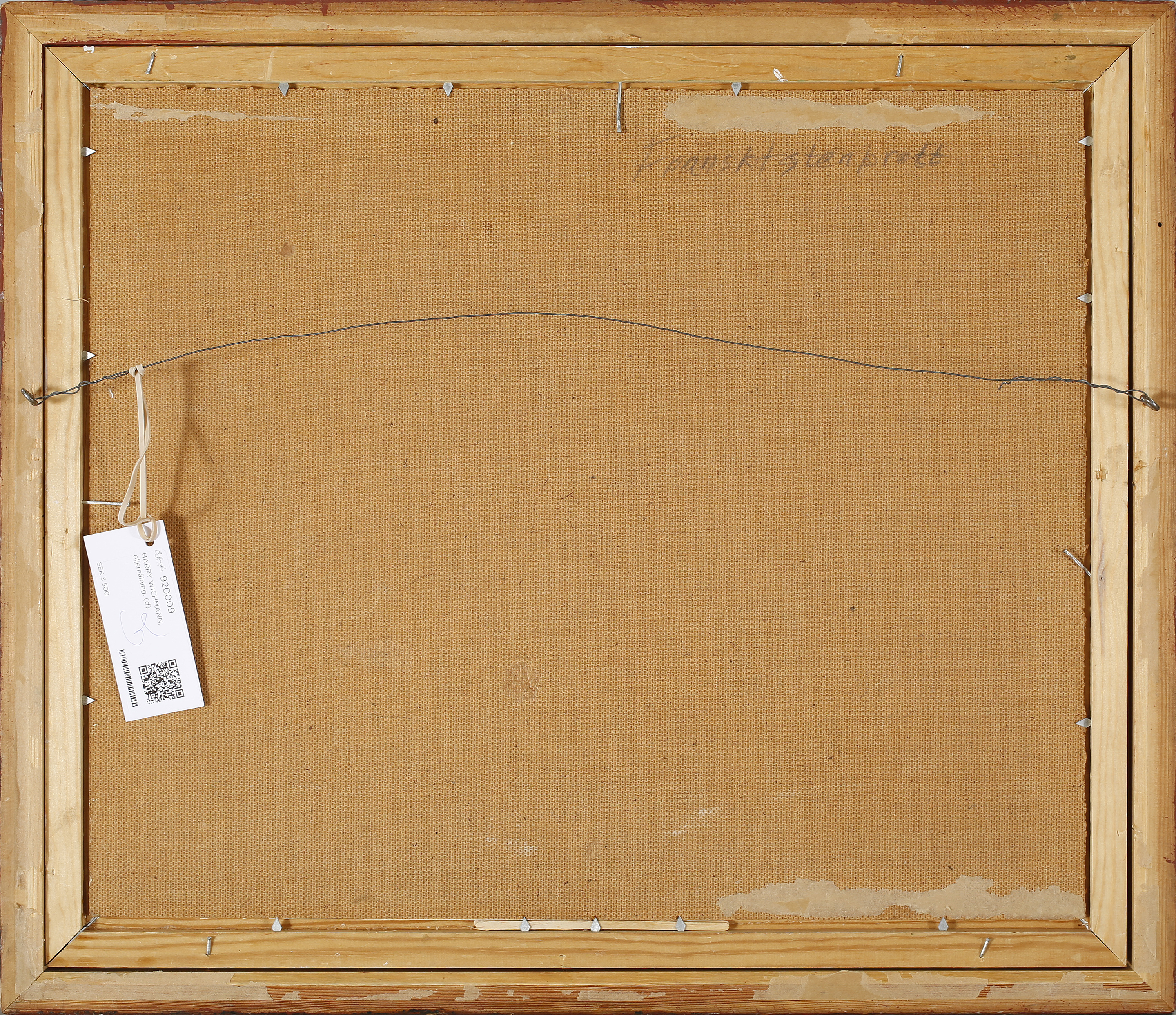 HARRY WICHMANN, oil on panel, signed and dated -54. - Bukowskis