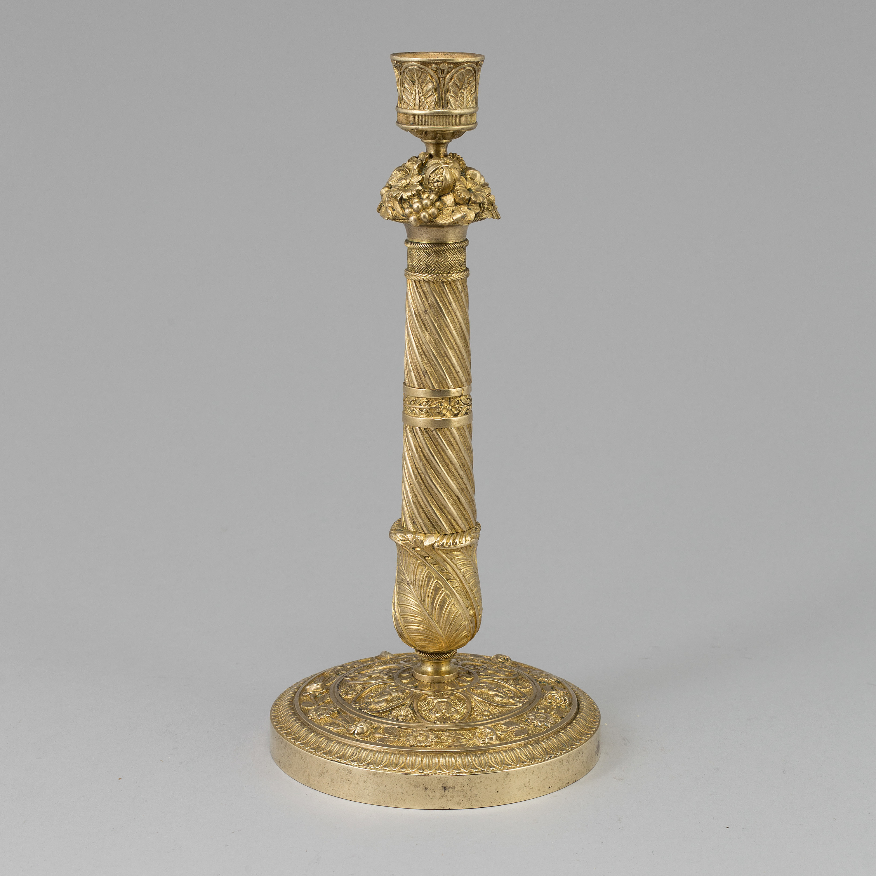 LJUSSTAKE, brons, empire, 1800-talets början. - Bukowskis