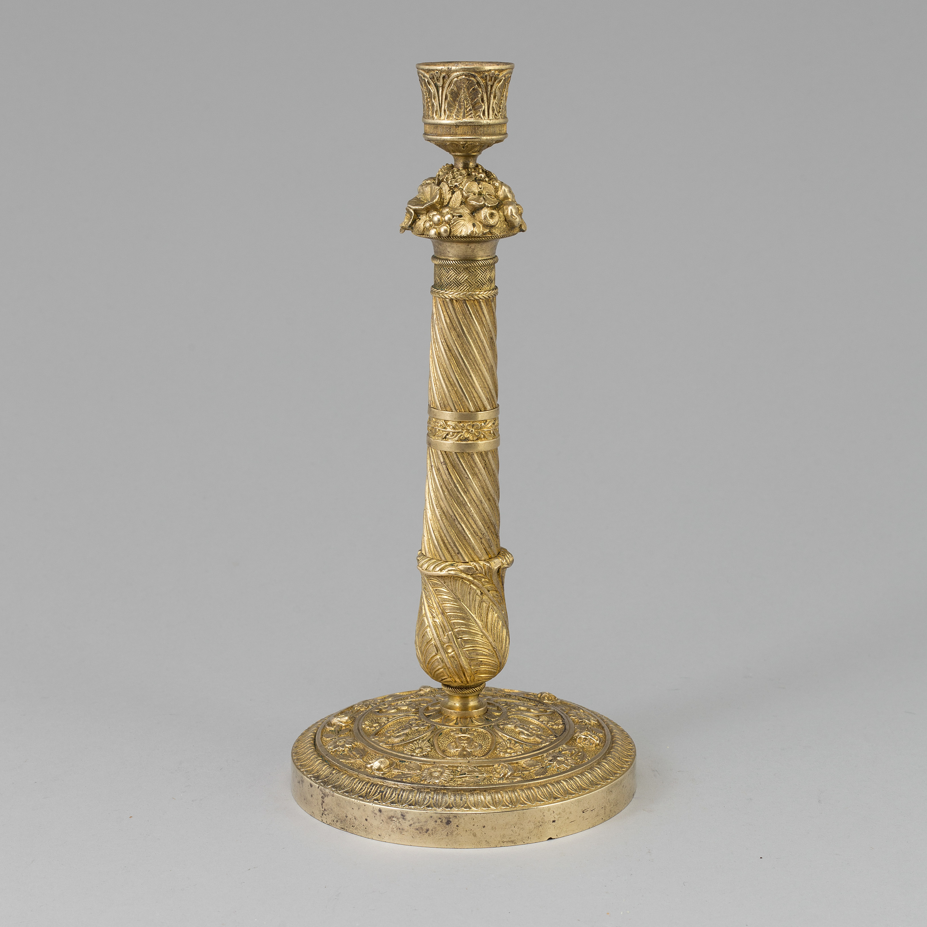 LJUSSTAKE, brons, empire, 1800-talets början. - Bukowskis