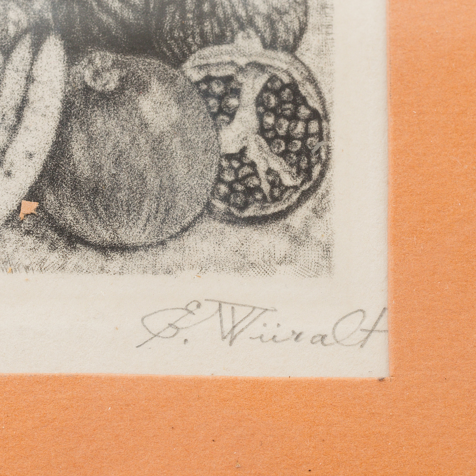 EDUARD WIIRALT, torrnål, signerad i blyerts, signerad 1950 i plåten ...