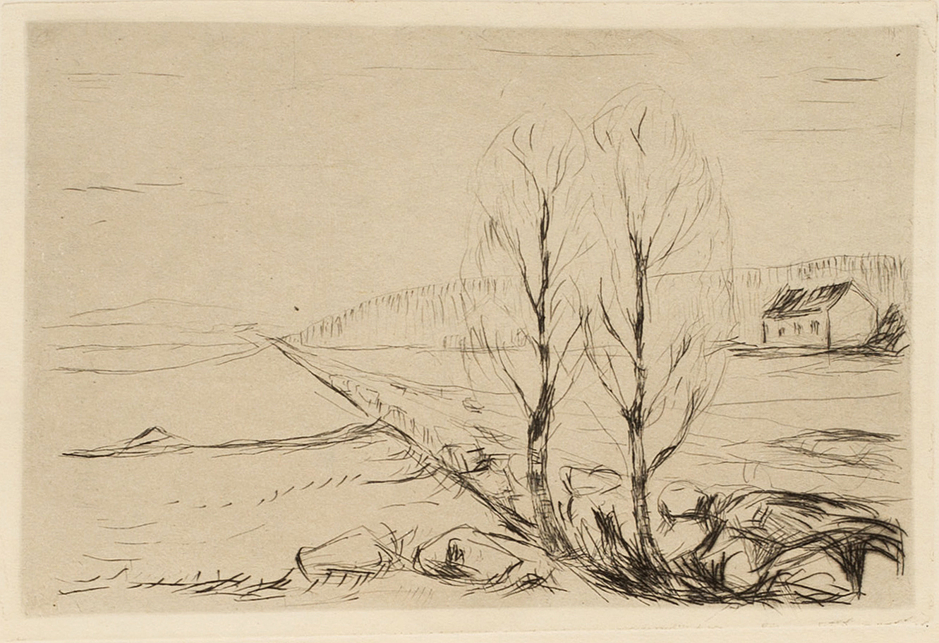 EDVARD MUNCH, drypoint, unsigned. - Bukowskis