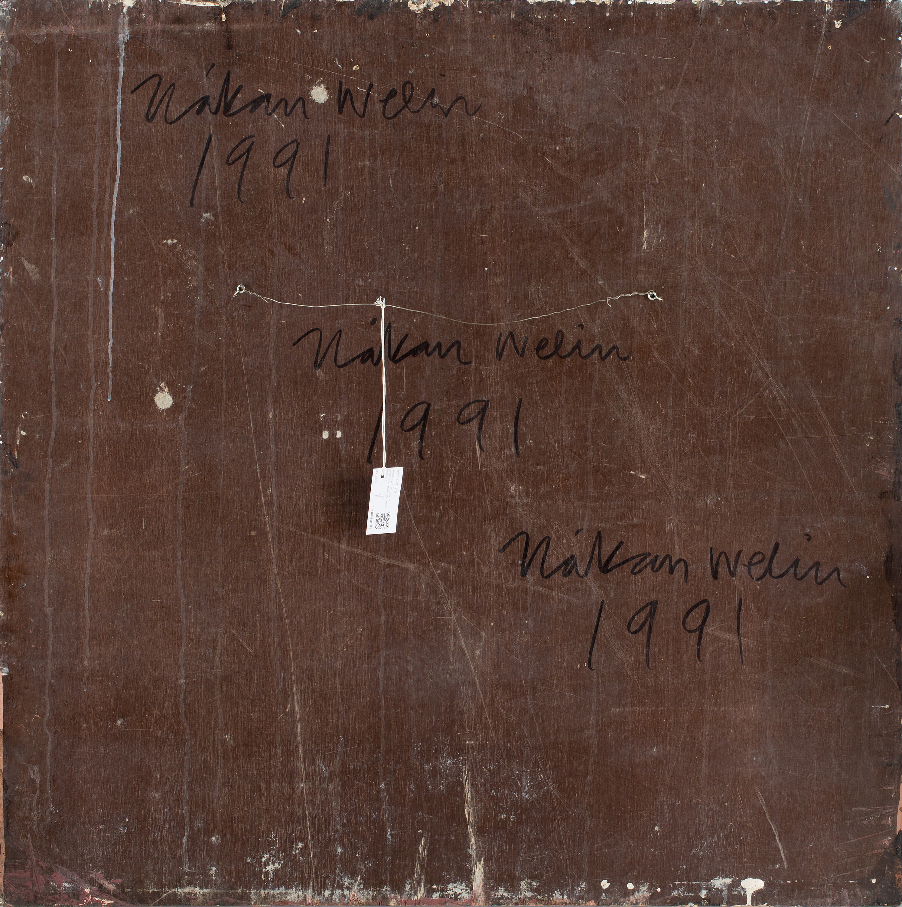 HÅKAN WELIN, mixed media on panel, signed and dated 1991 verso. - Bukowskis