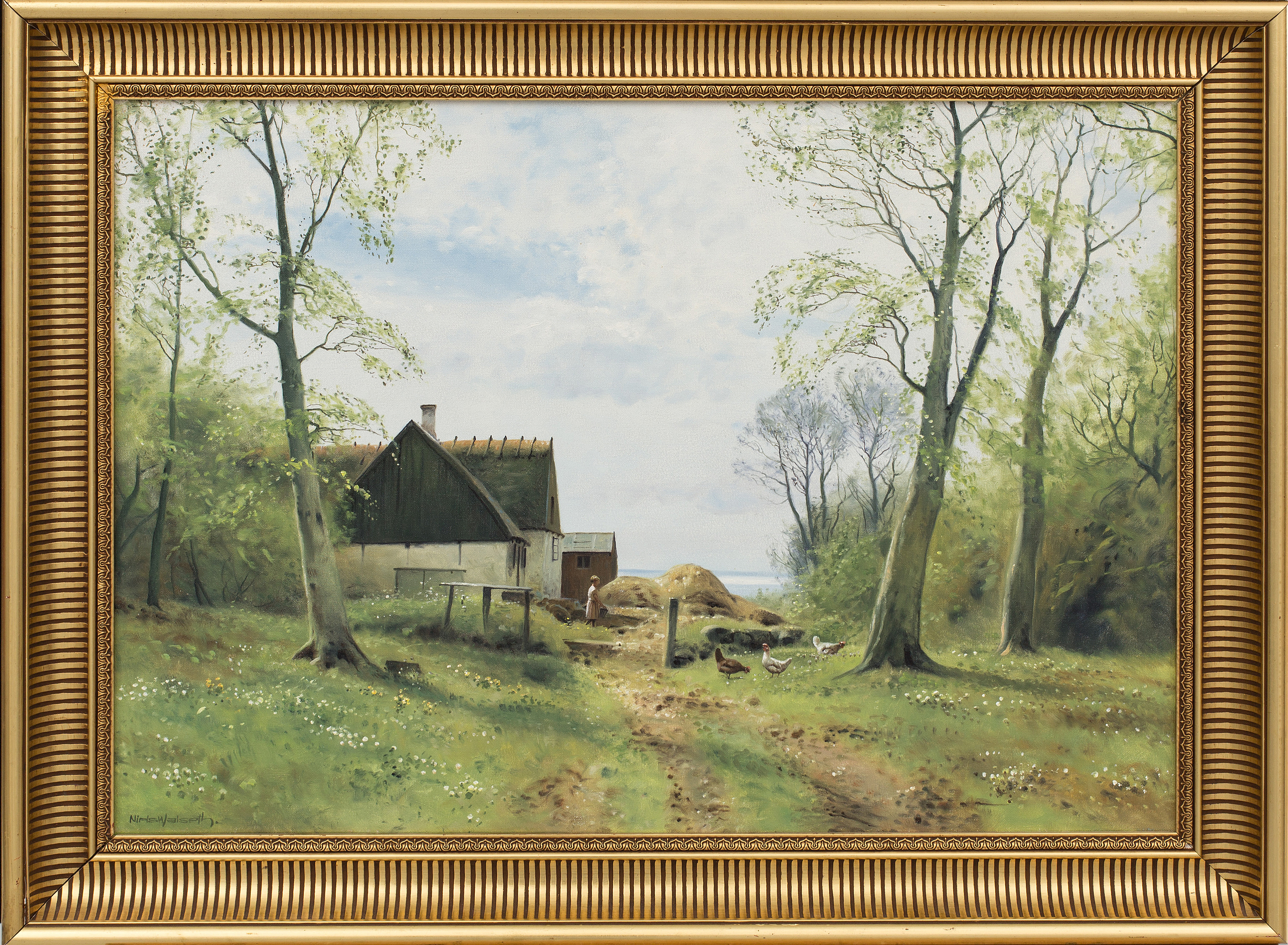 NIELS WALSETH, a signed oilpainting on canvas. - Bukowskis