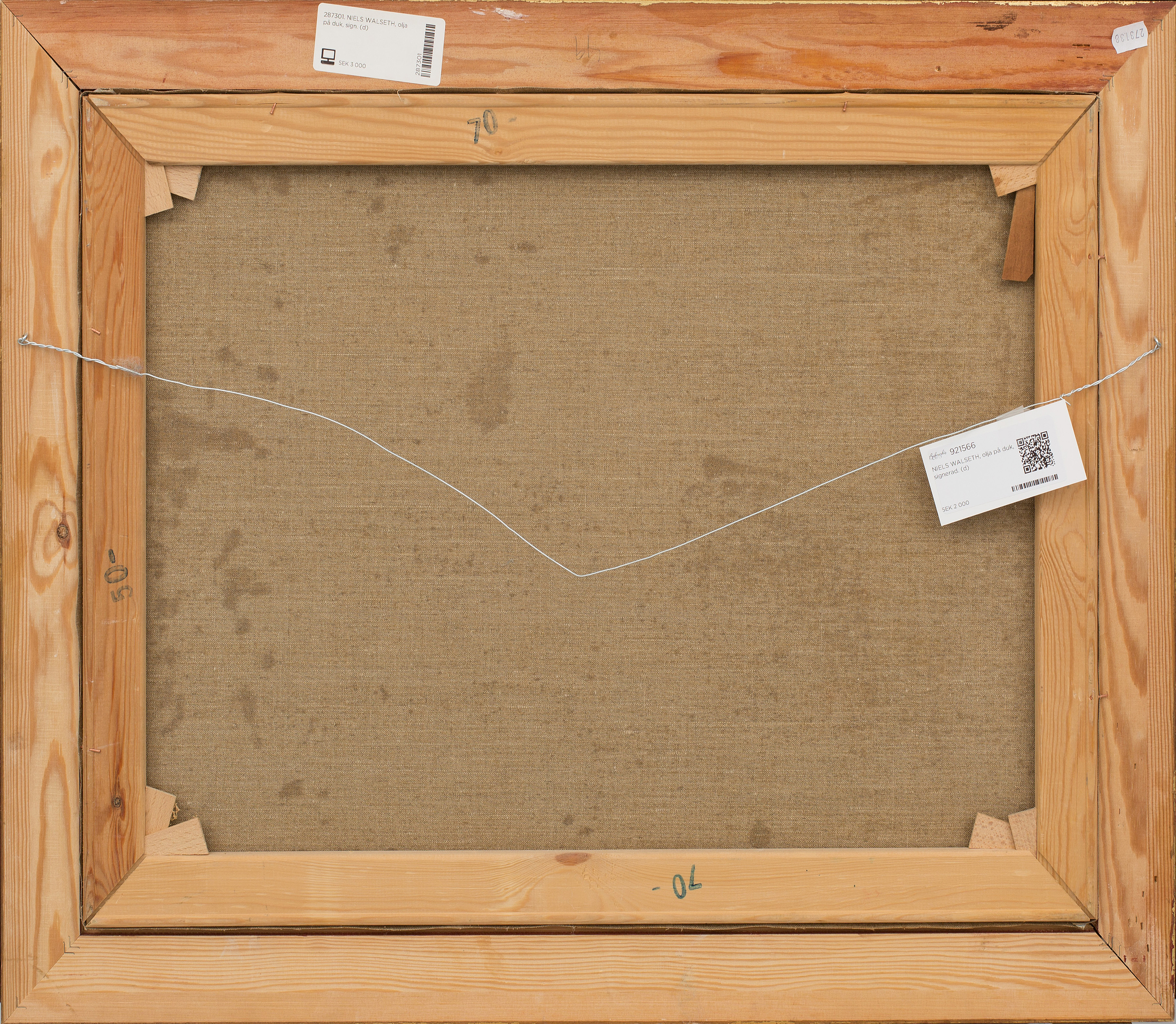 NIELS WALSETH, a signed oilpainting on canvas. - Bukowskis