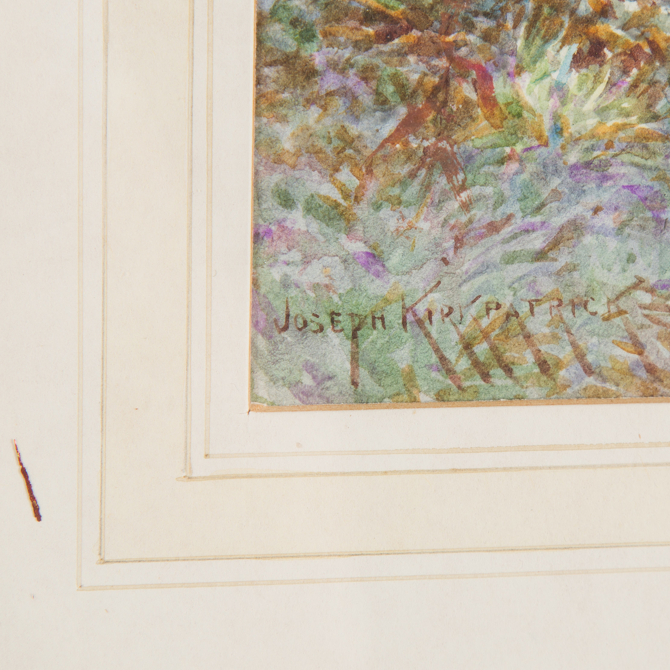 A watercolor by JOSEPH KIRKPATRICK, sined. - Bukowskis