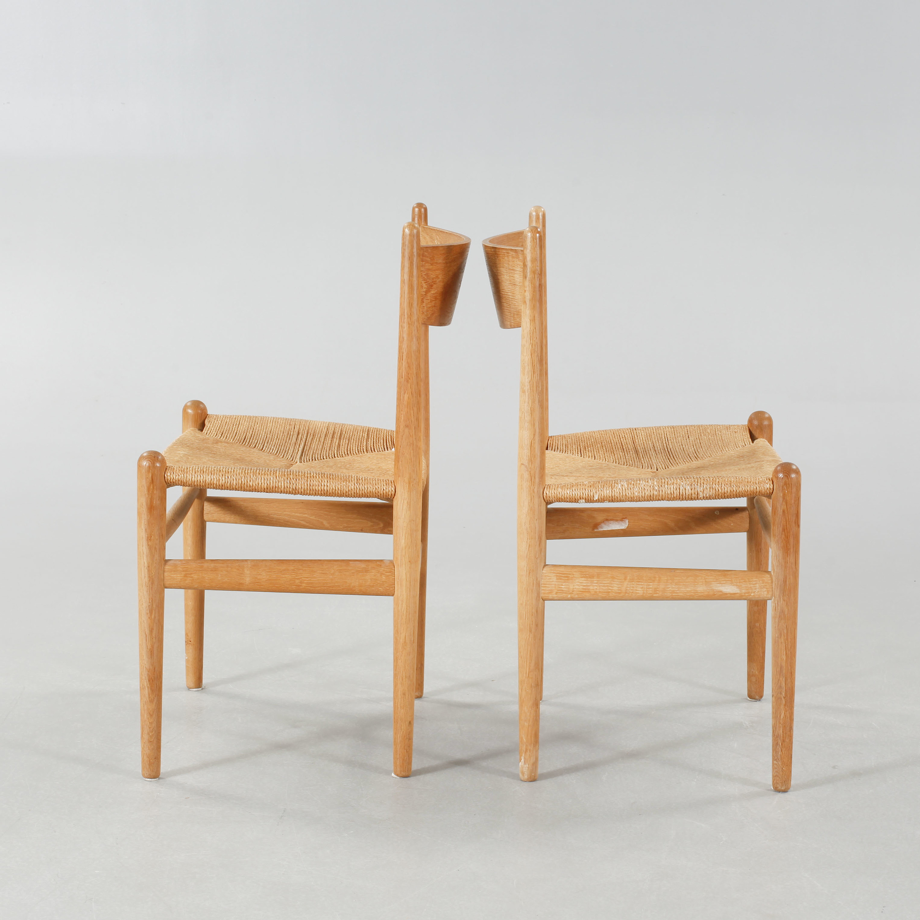 HANS J. WEGNER, stolar, 6 st, "CH36", 1900-talets andra hälft. - Bukowskis