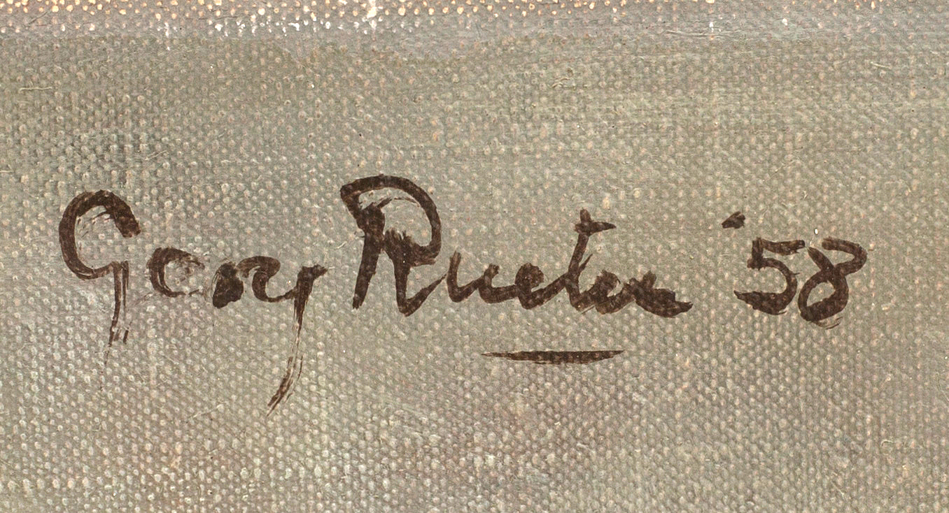 GEORG RUETER, oil on canvas, signed and dated- 58. - Bukowskis