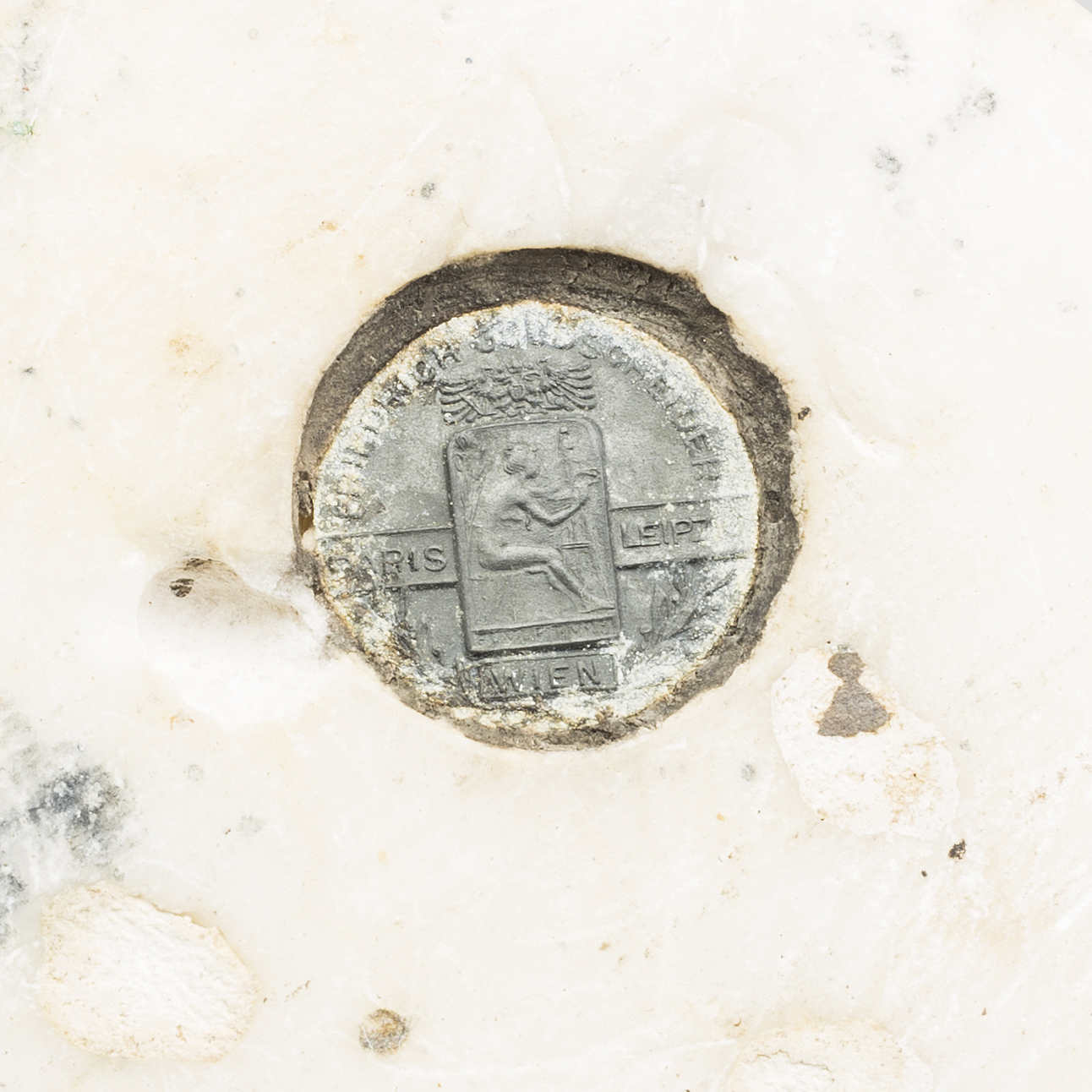 SCULPTURE, alabaster plaque marked Friedrich Goldscheider Paris Leipzig ...