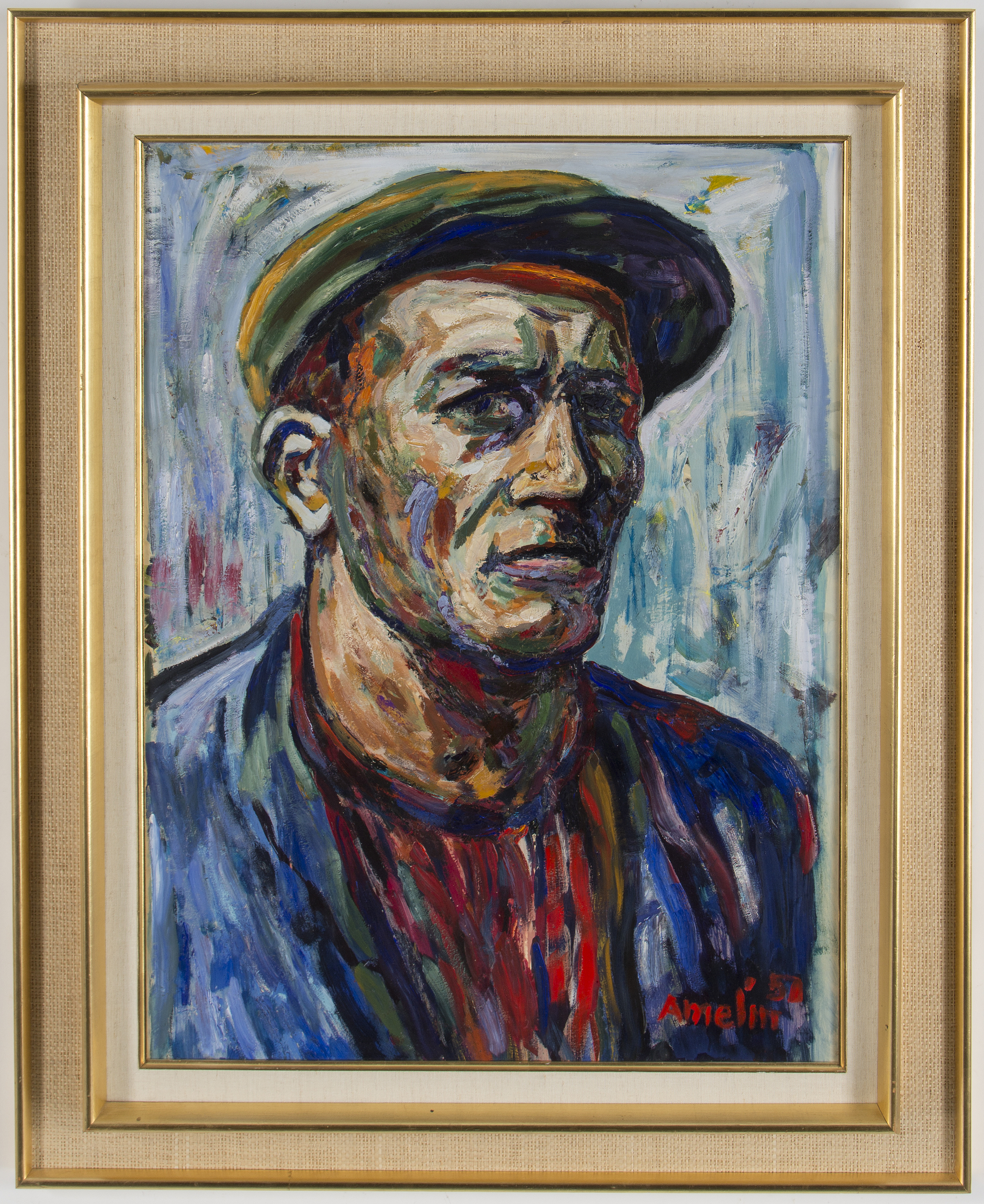 ALBIN AMELIN, olja på pannå, signerad och daterad -51. - Bukowskis