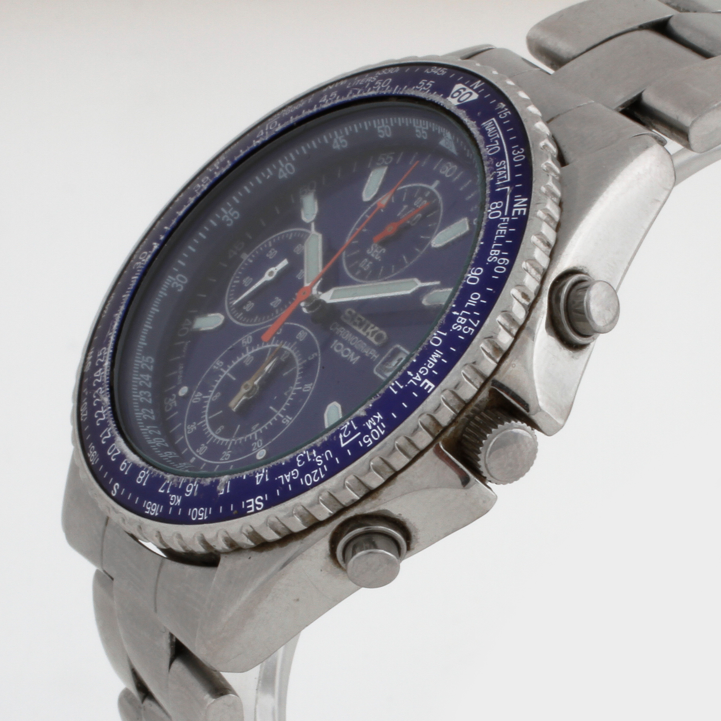 SEIKO, (100m), kronograf, wristwatch, 41 mm, - Bukowskis