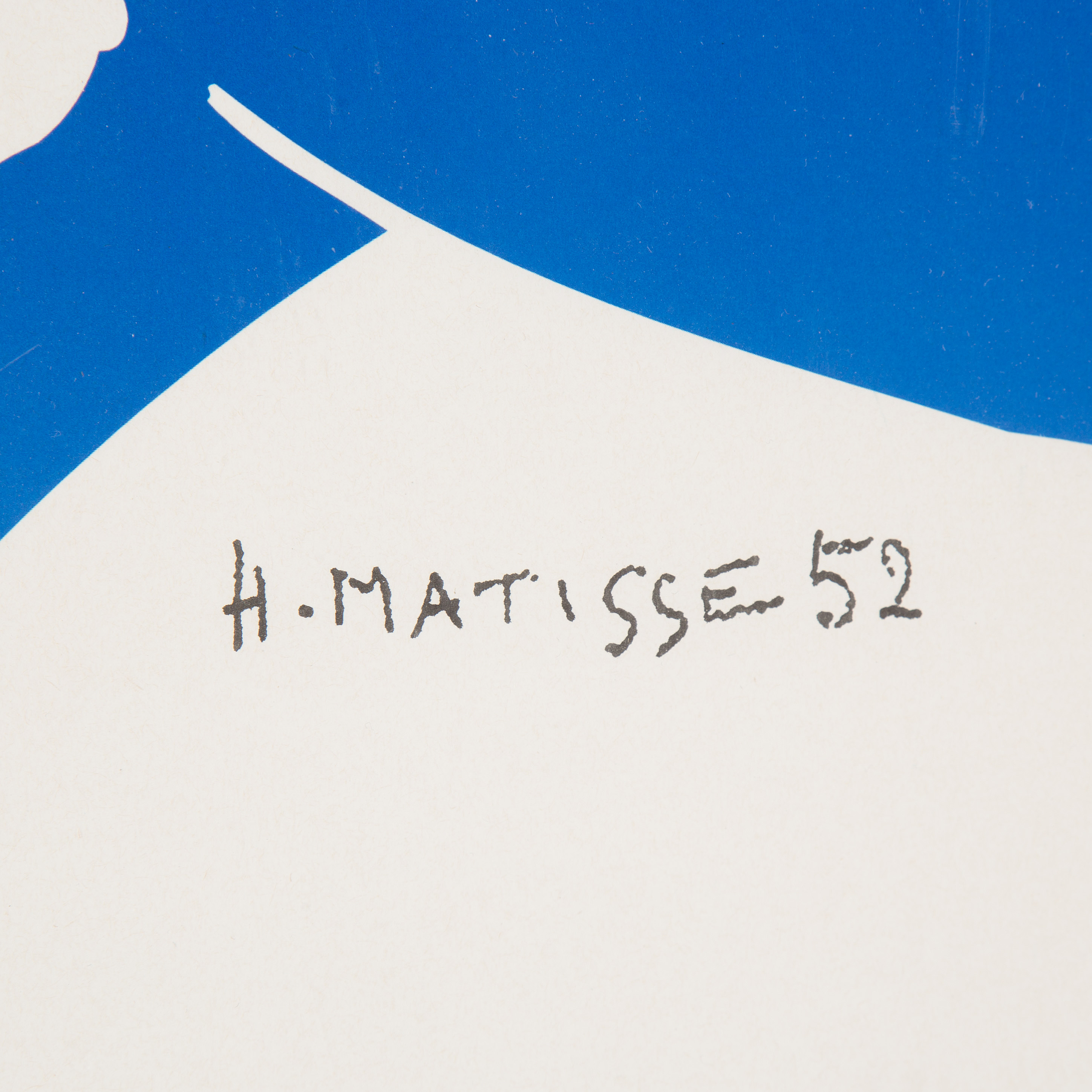 HENRI MATISSE, after. Silkscreen, printed signature and date 52 ...