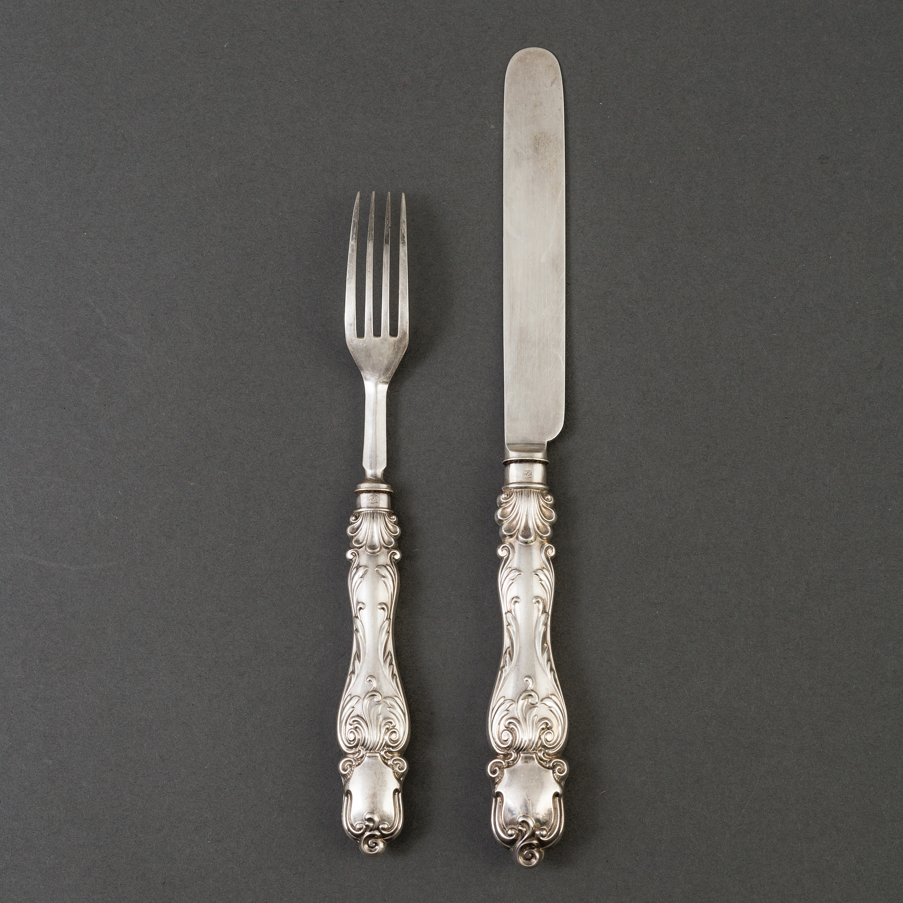 a 24 set of silver cutlery by Martin Hall & Co, Sheffield, England ...