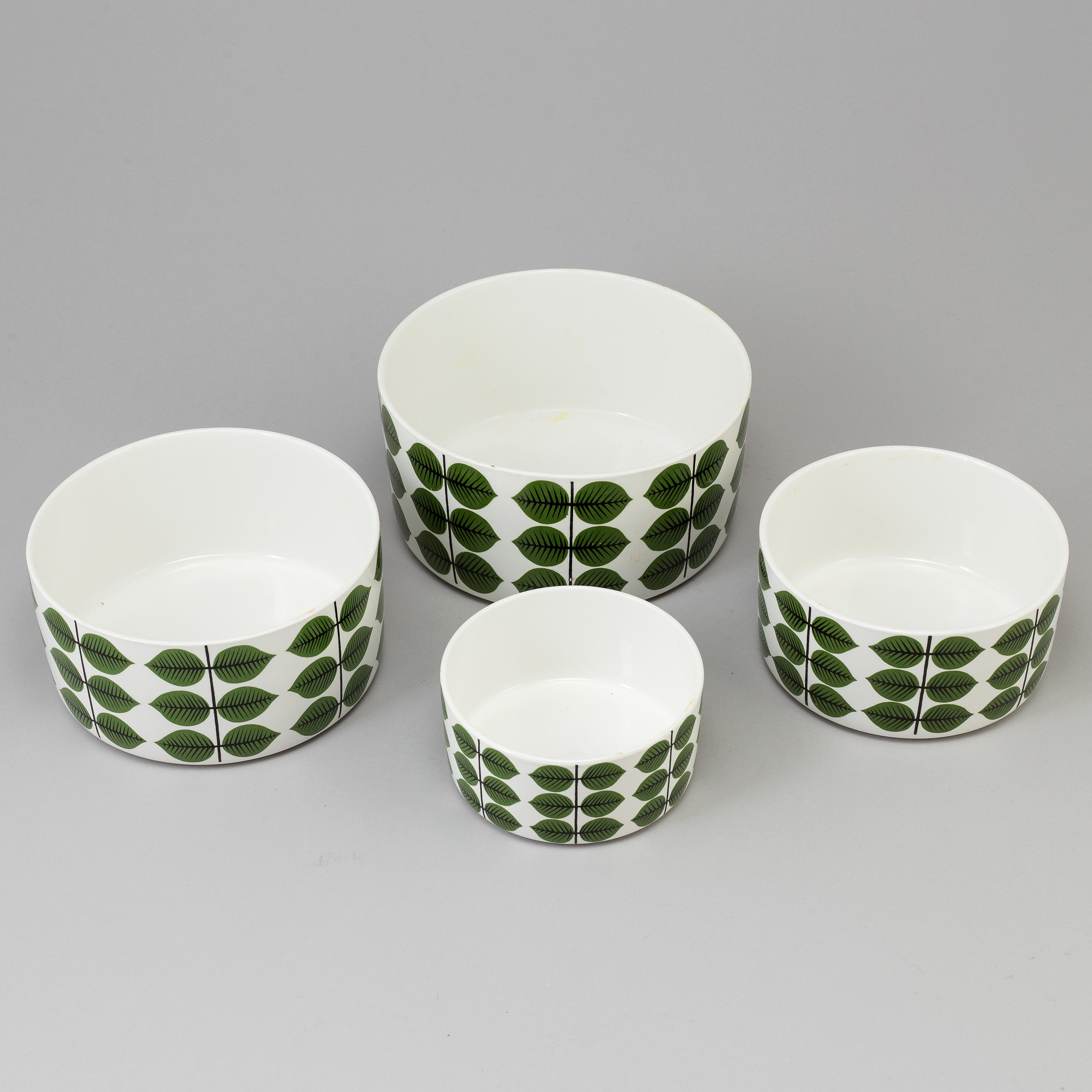 STIG LINDBERG, 19 servisdelar, flintgods, "Berså", Gustavsberg 1960 ...