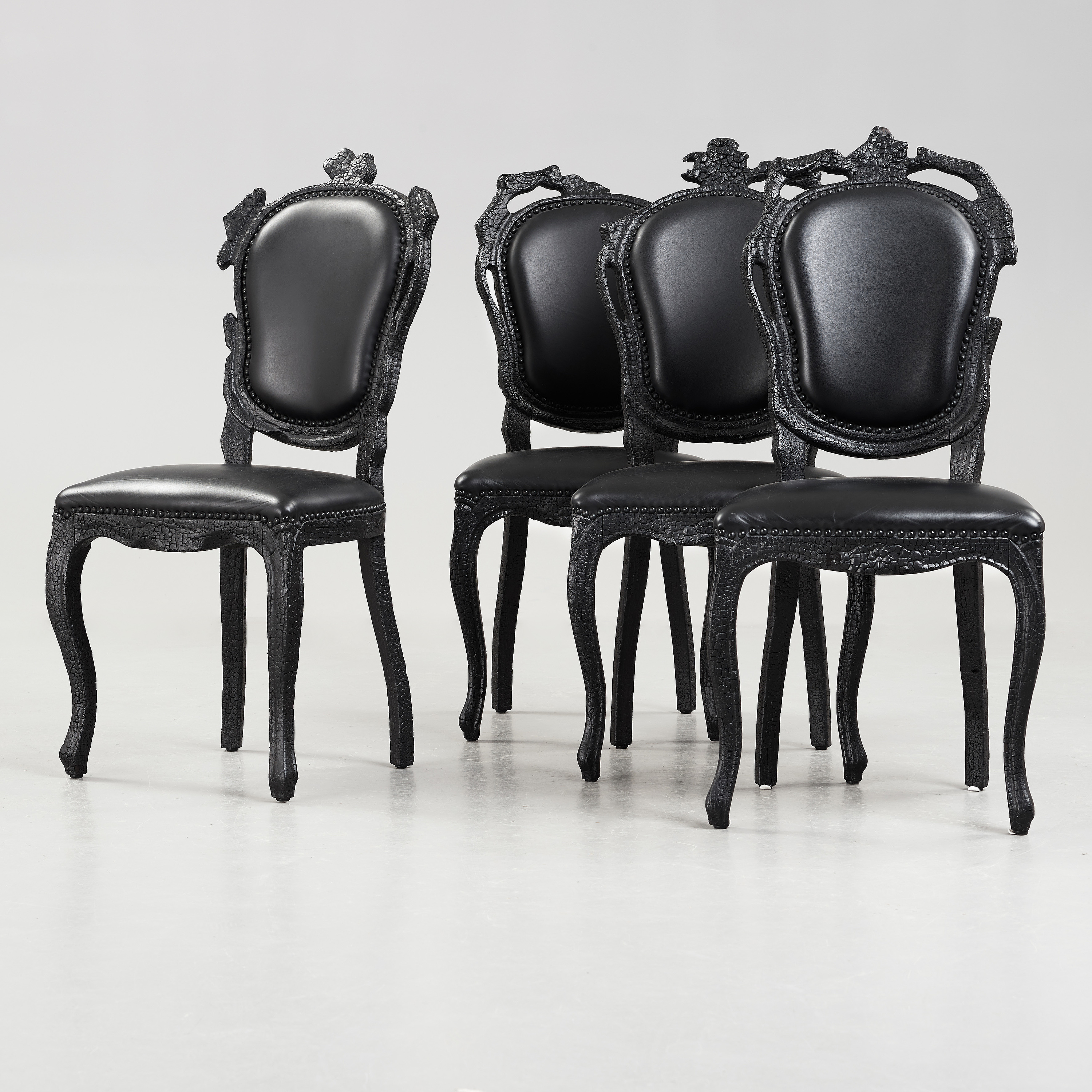 A set of four Maarten Baas 'Smoke dining chairs', Moooi. - Bukowskis