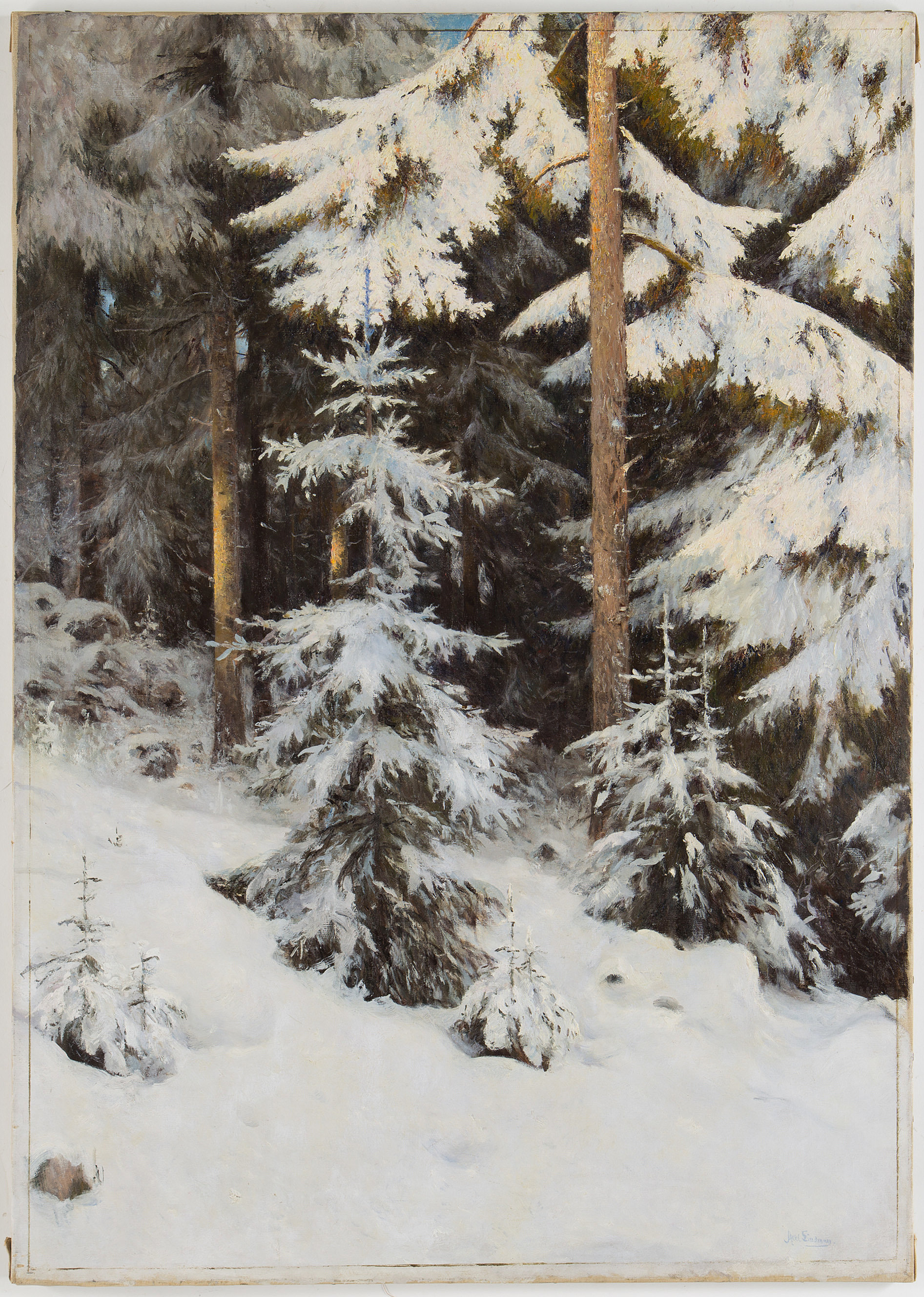 AXEL LINDMAN, oil on canvas, signed. - Bukowskis