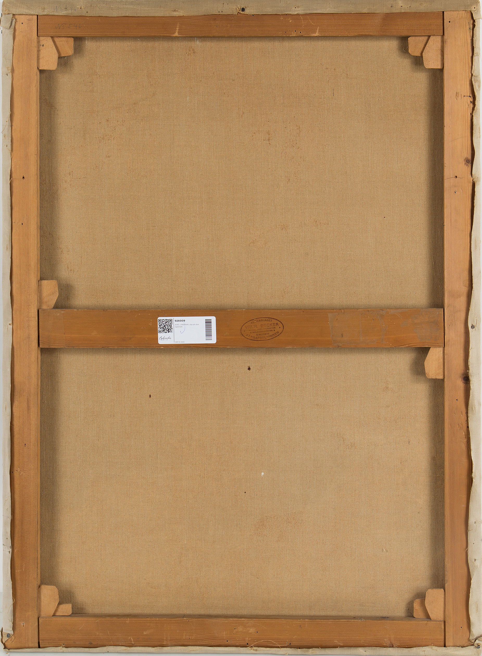 AXEL LINDMAN, oil on canvas, signed. - Bukowskis