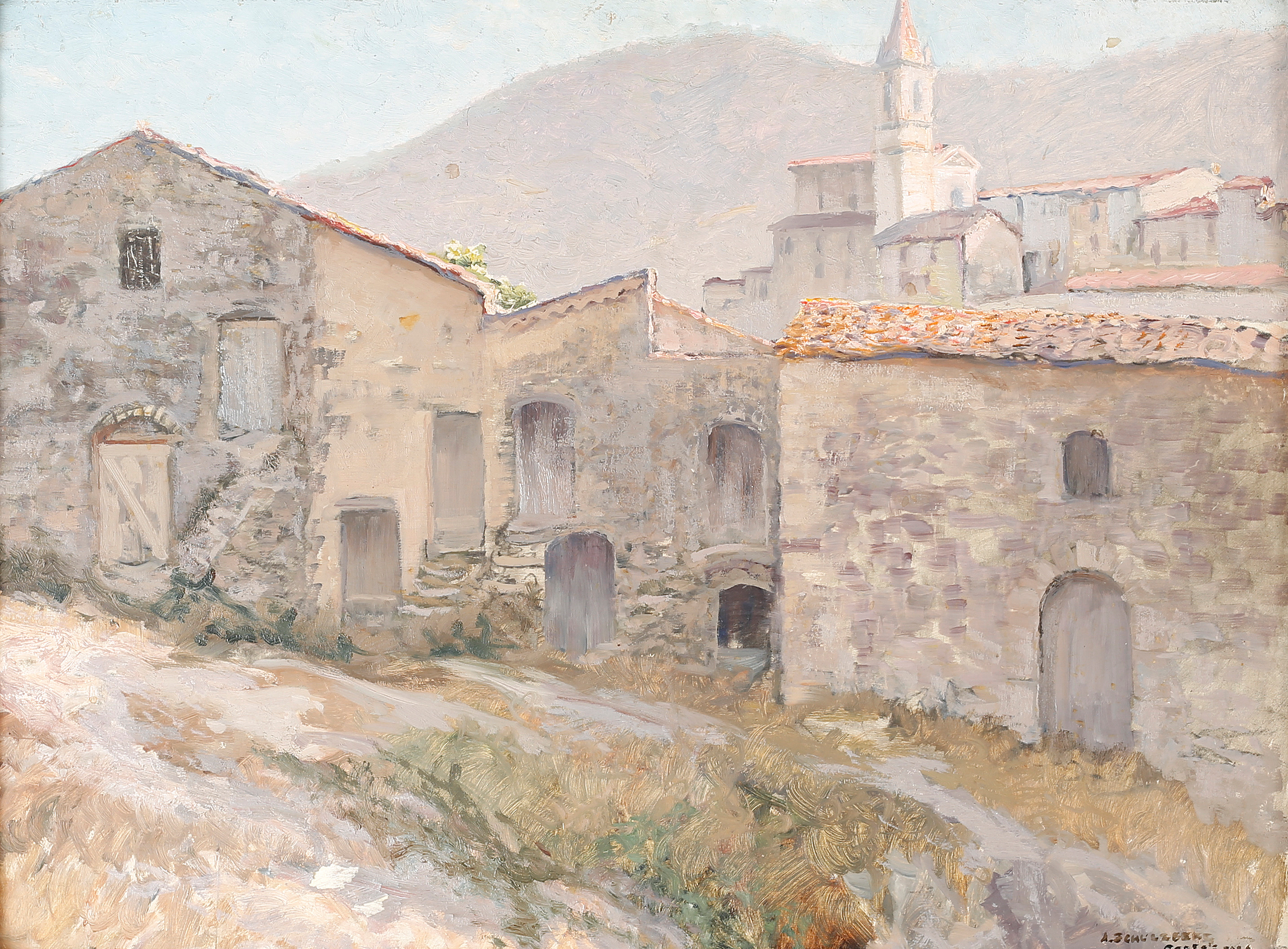 ANSHELM SCHULTZBERG, oil on panel, signed and dated. - Bukowskis