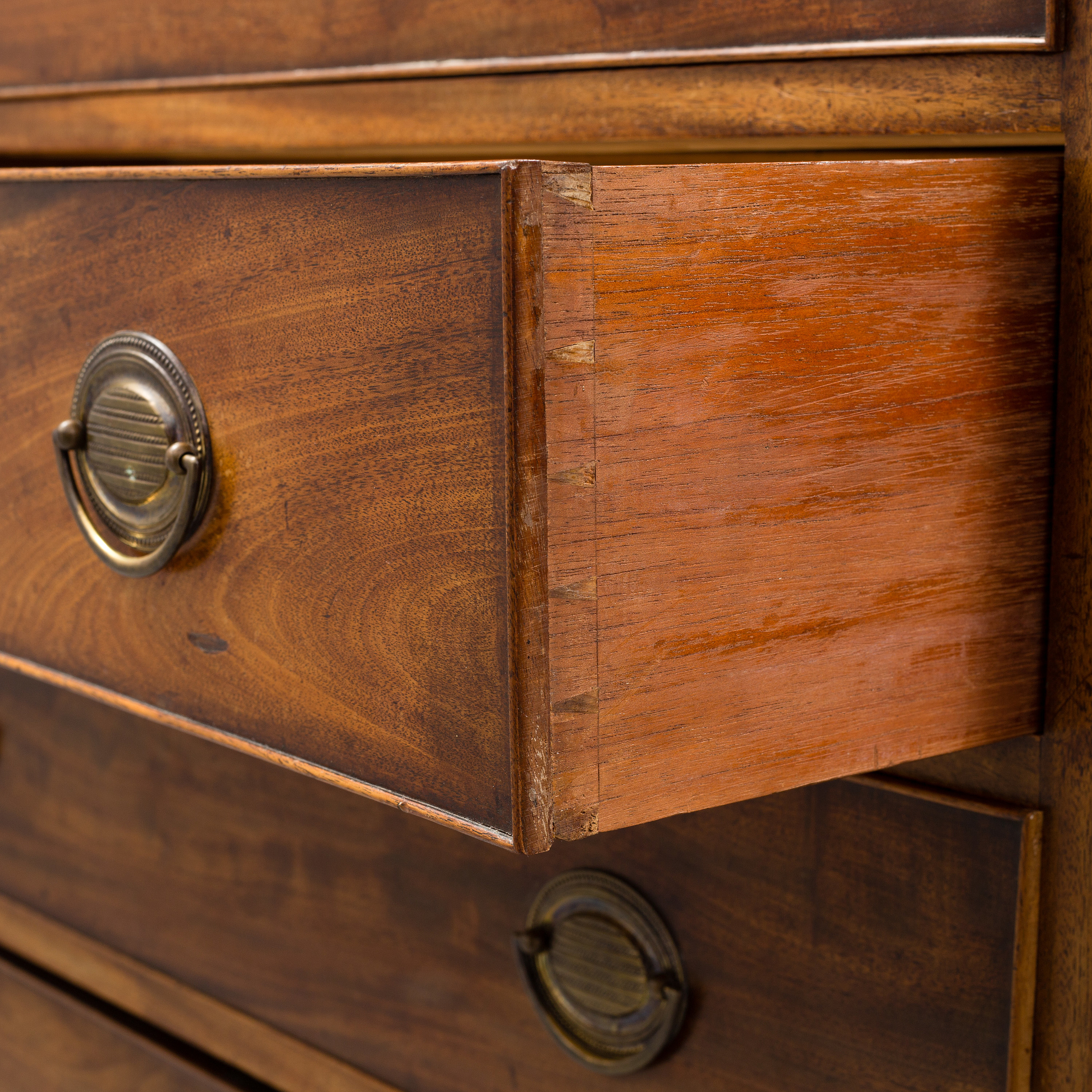 A second half of the 19th century mahogany veneered chest of seven ...