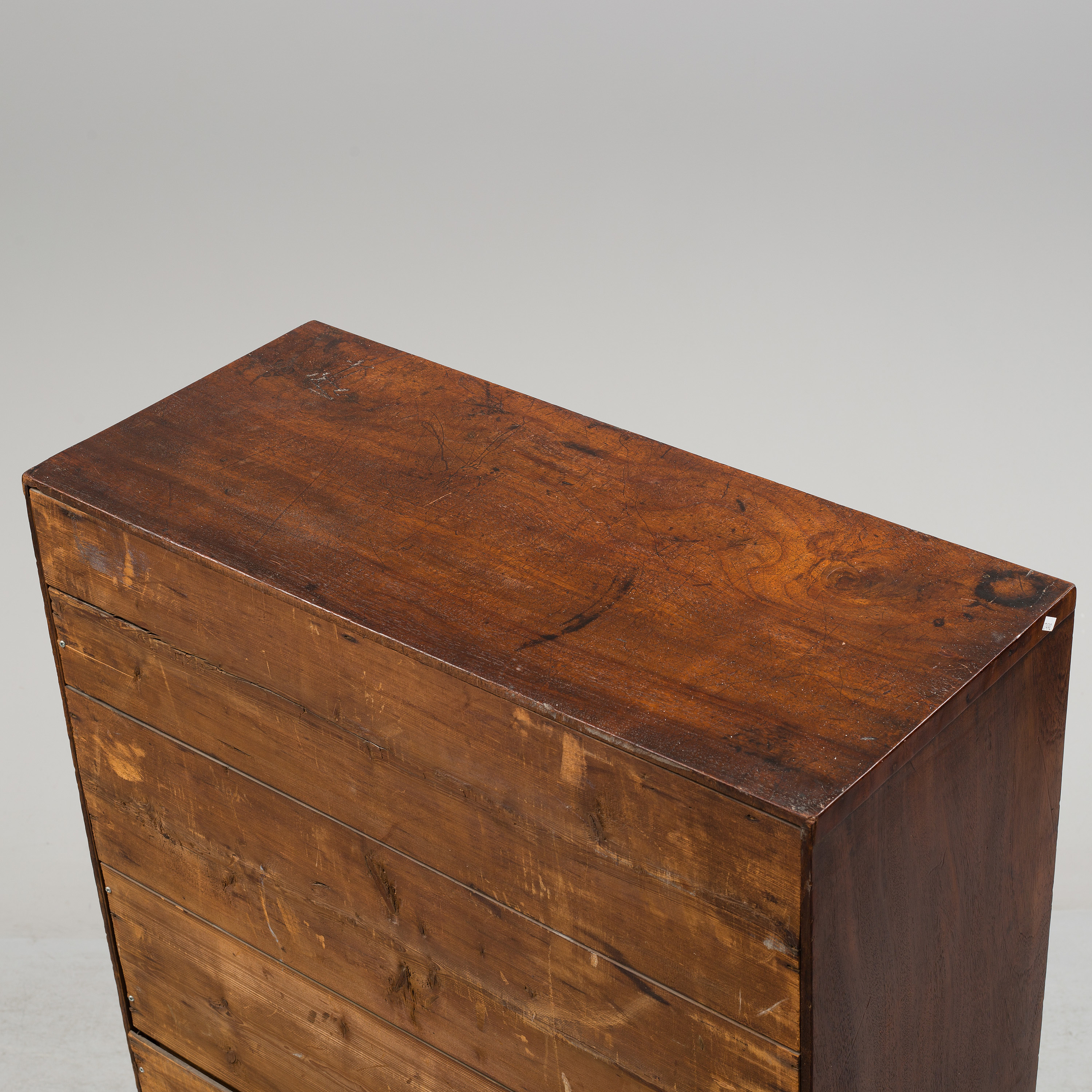 A second half of the 19th century mahogany veneered chest of seven ...