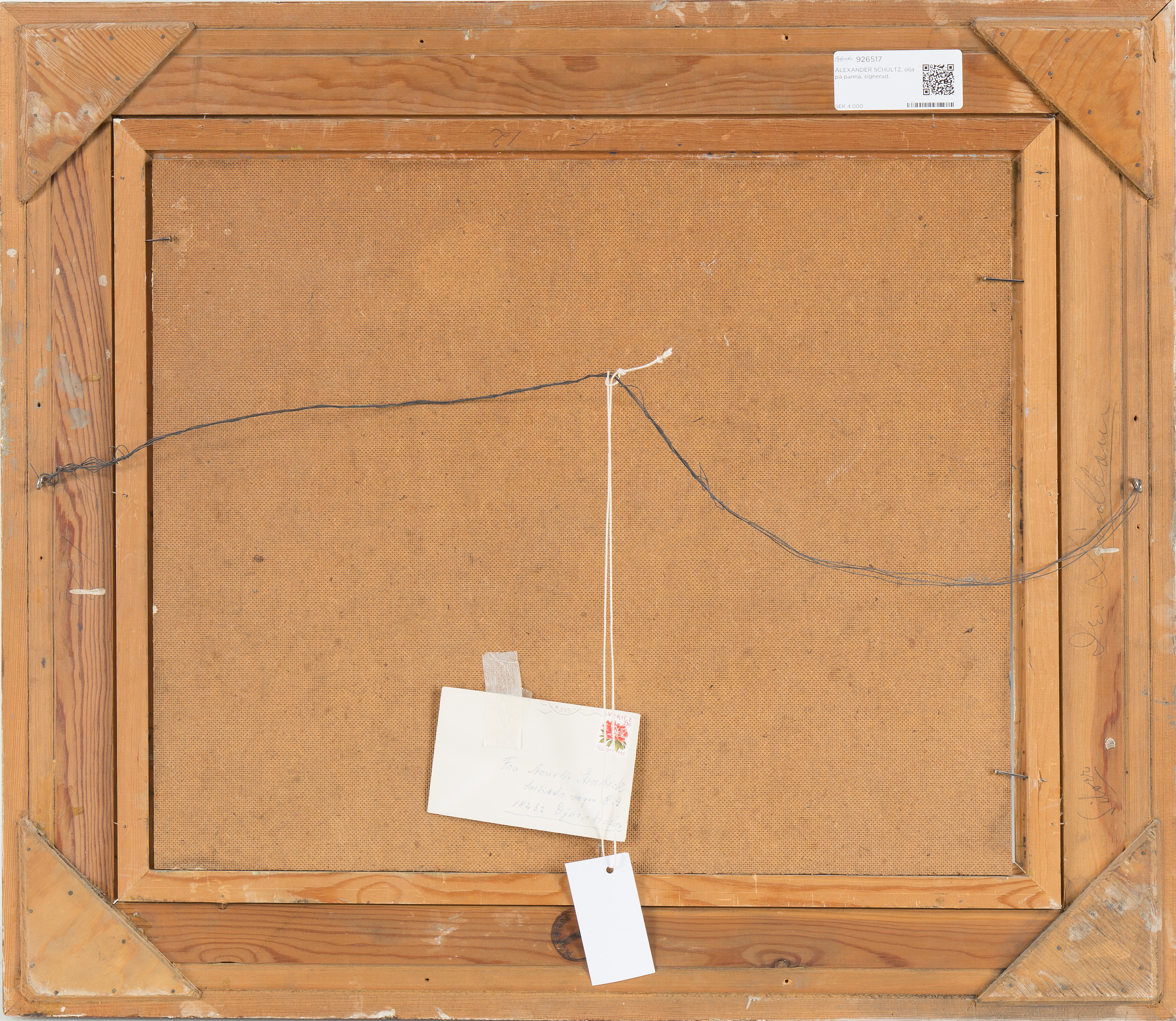 ALEXANDER SCHULTZ, oil on board, signed. - Bukowskis