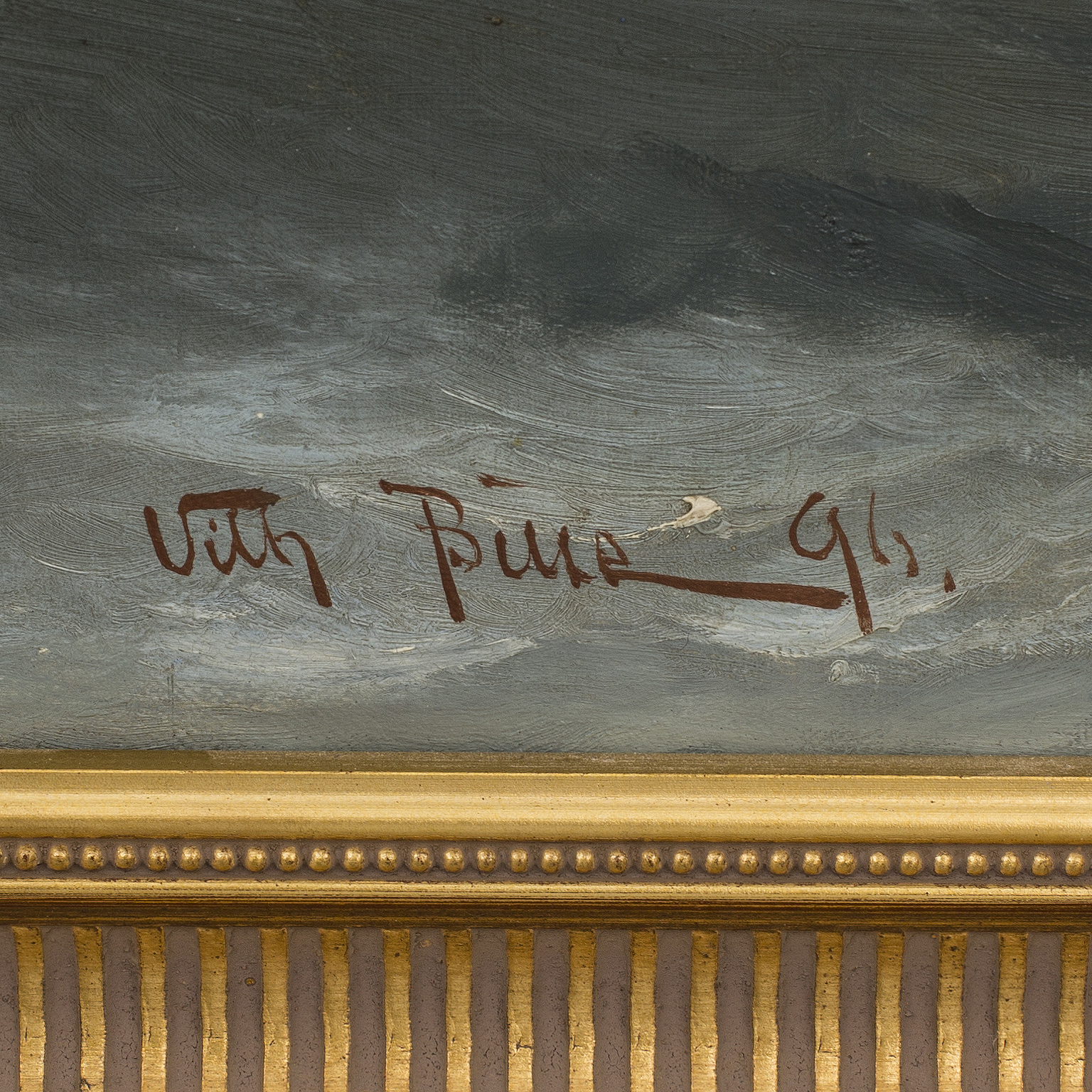 VILHELM VICTOR BILLE, oil on canvas, signed. - Bukowskis