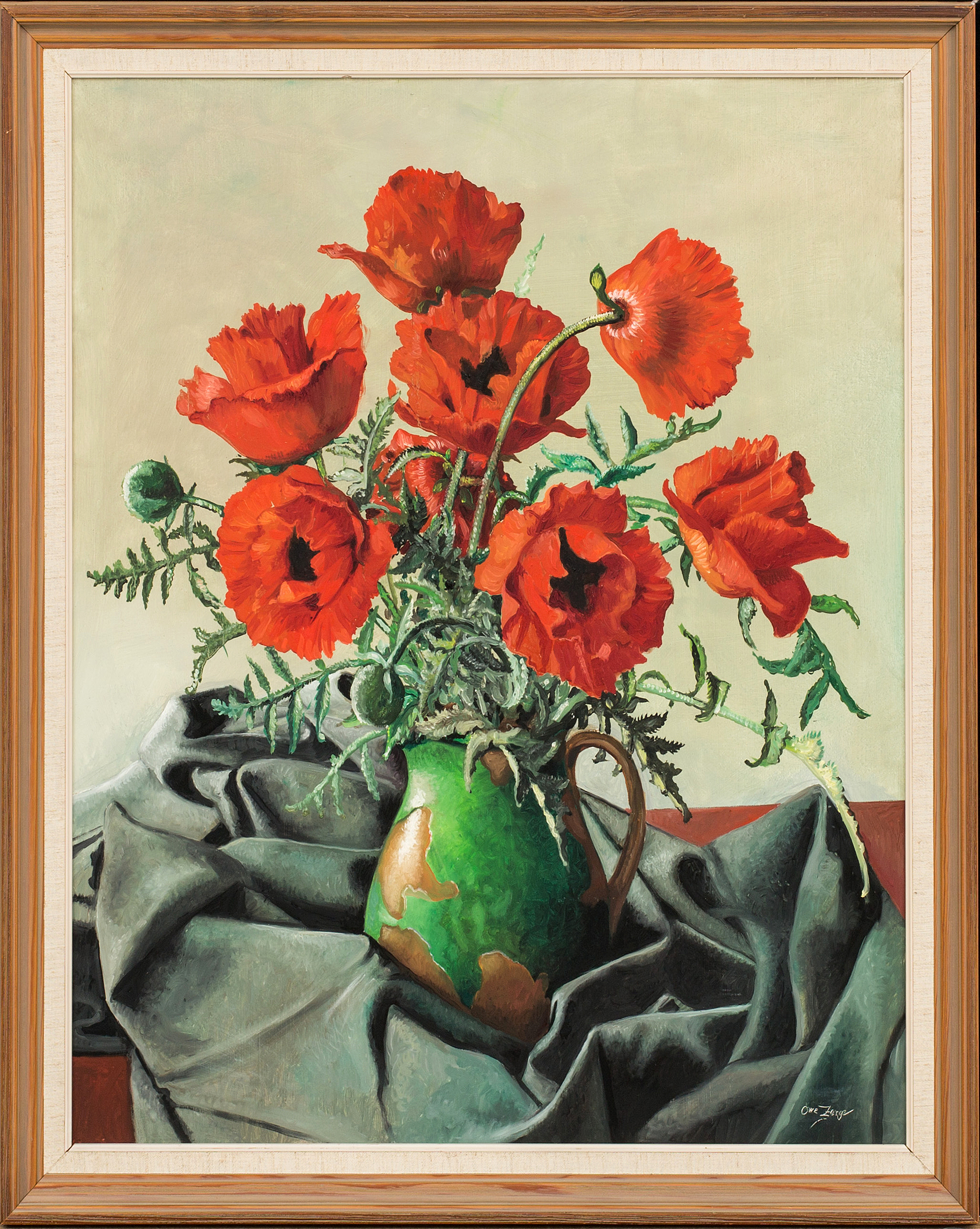 OWE ZERGE, oil on panel, signed, - Bukowskis