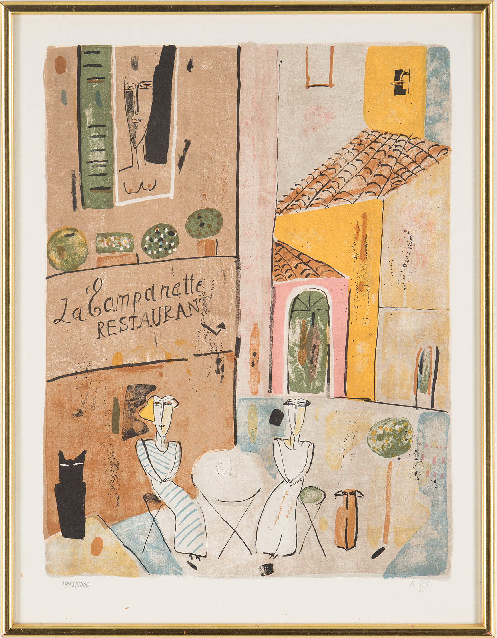 MADELEINE PYK, lithograph in colours, signed and numbered 1843/5000 ...