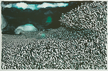 A signed litograph in colours by Peter Dahl. - Bukowskis