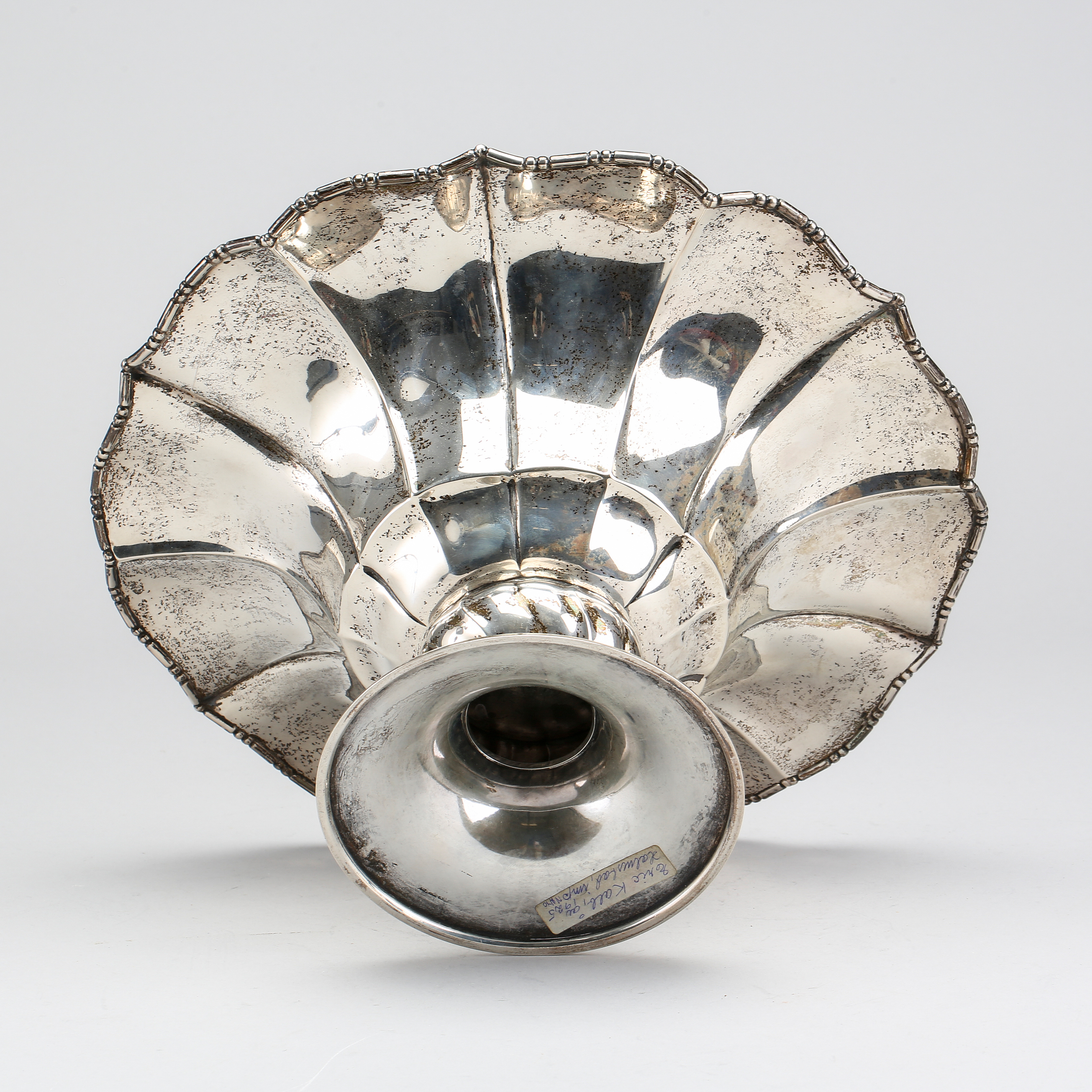 ERIC KALB, skål på fot, silver, Halmstad 1925, svenska importstämplar ...