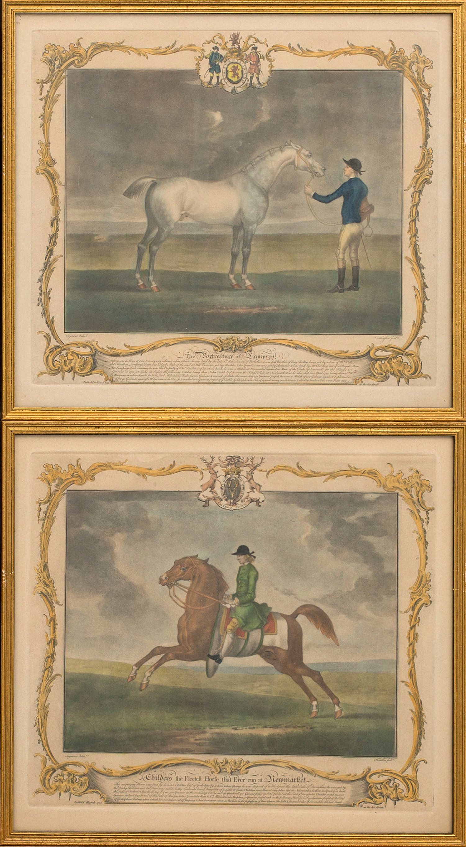 RICHARD HOUSTON, colour mezzotint, 6 pcs. after James Seymoure and ...