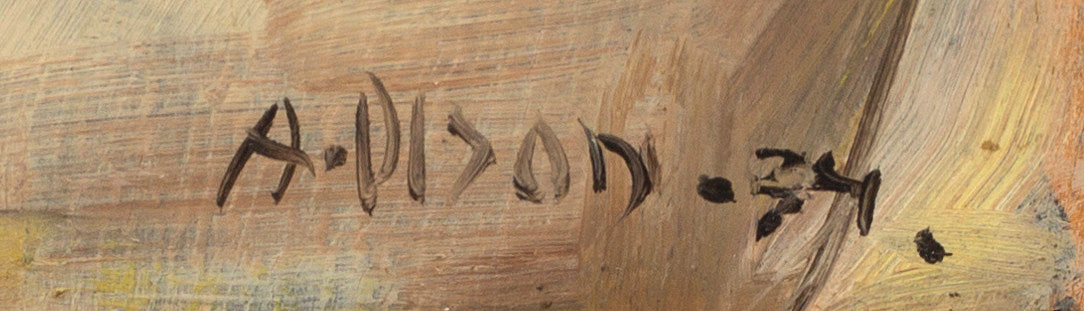 ANDERS OLSON, a signed and dated oilpainting on board. - Bukowskis