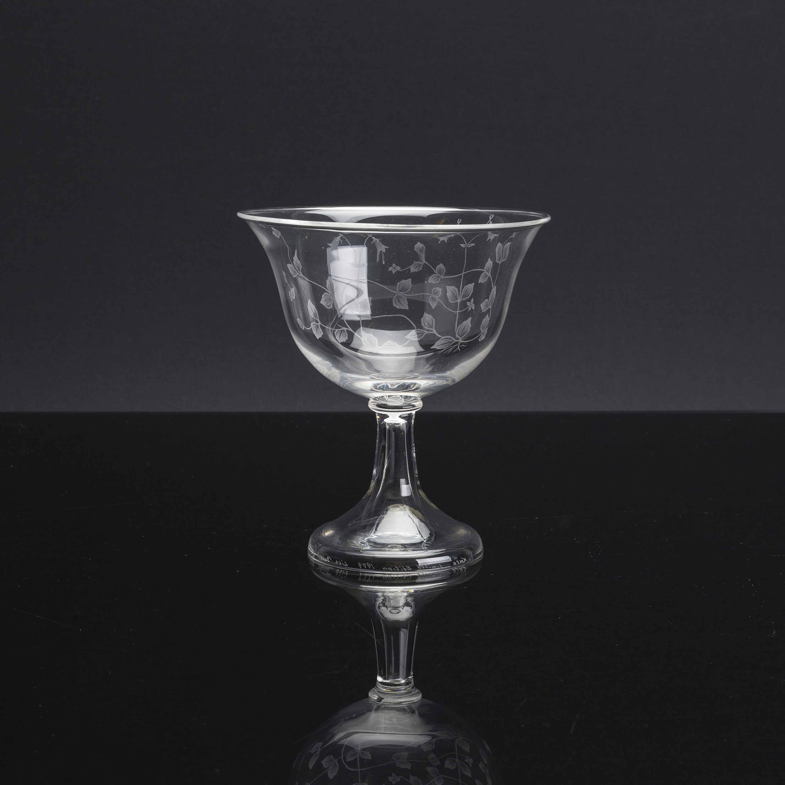 LISA BAUER, a signed and numbered Kosta glas bowl on foot. Limited ...