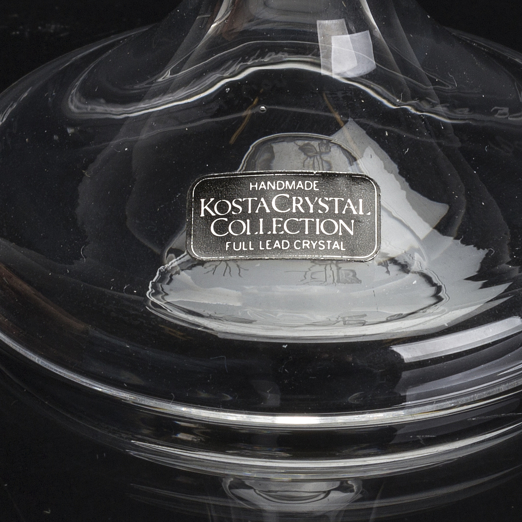 LISA BAUER, a signed and numbered Kosta glas bowl on foot. Limited ...